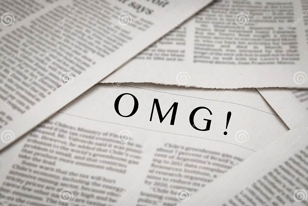 OMG! headline stock image. Image of slang, message, shock - 85669057