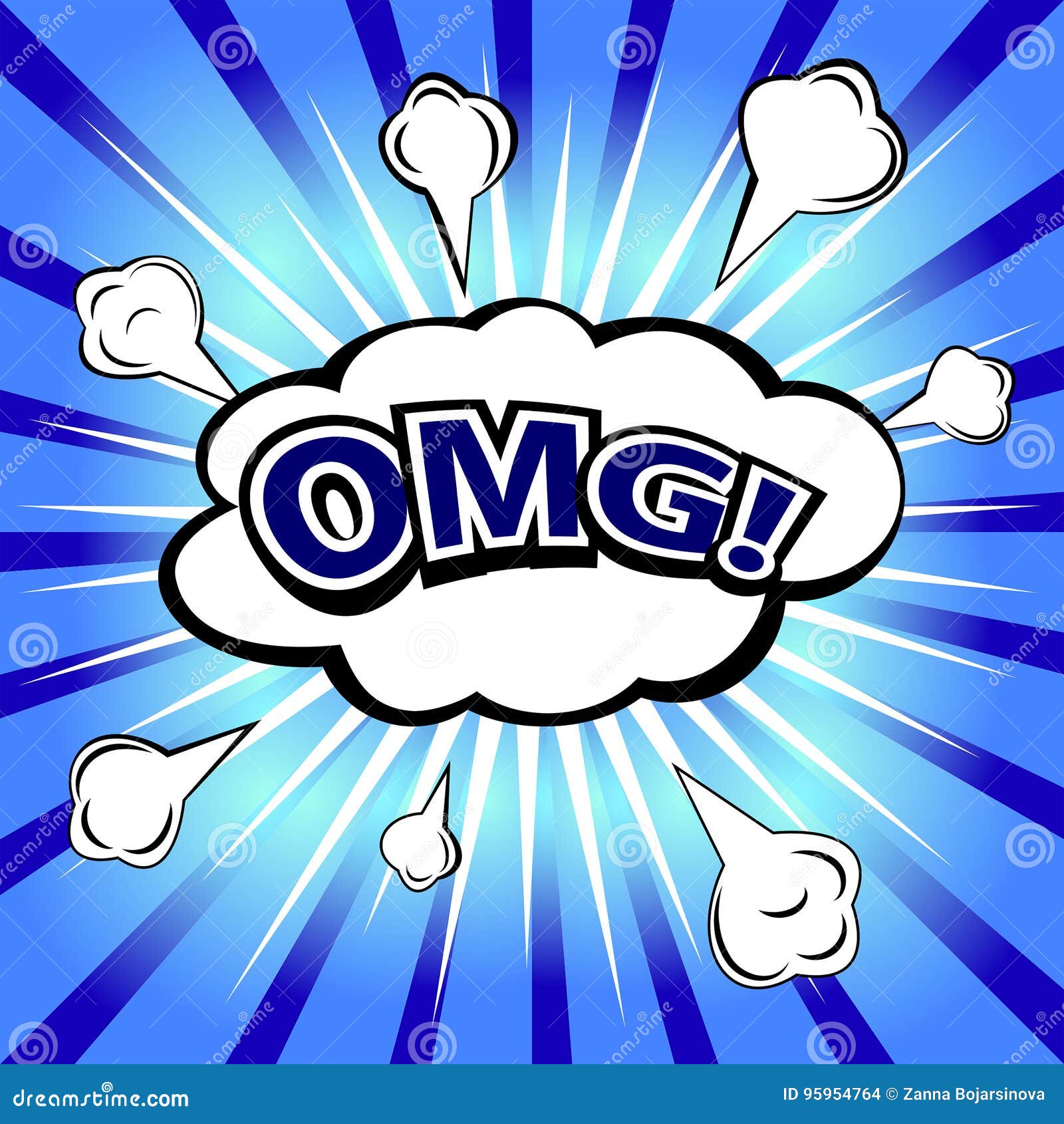 OMG! Komische Sprache-Blase, Karikatur Vektor Abbildung - Illustration ...