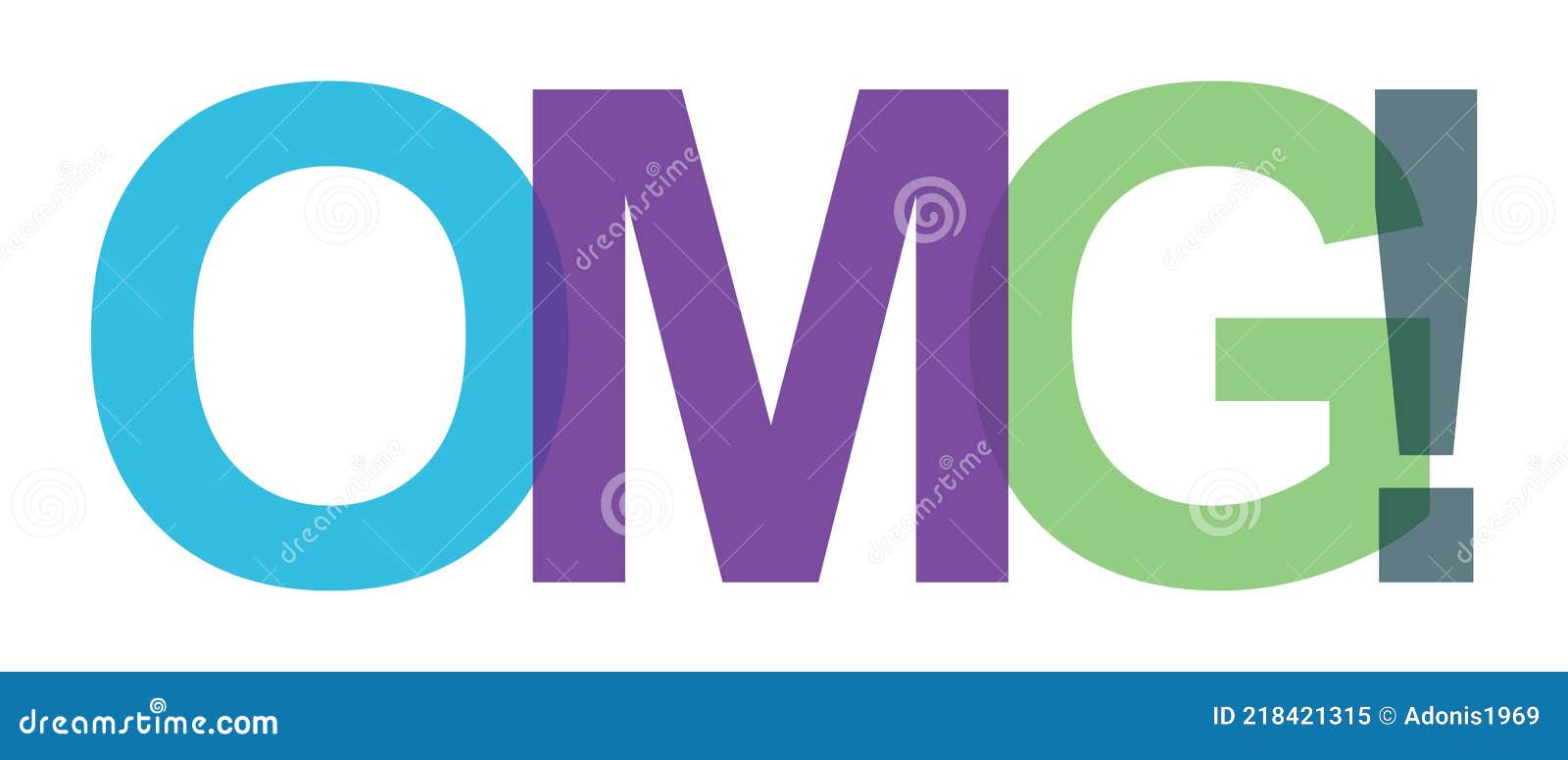 Omg, letras stock de ilustración. Ilustración de sorprendido - 218421315