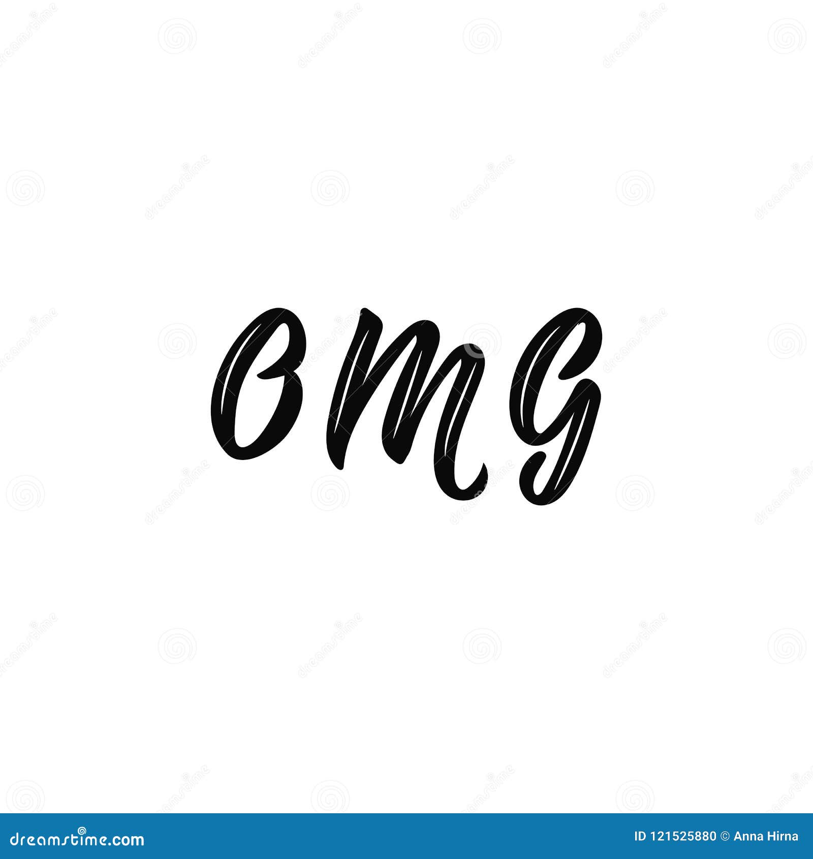 OMG. Lettering. Calligraphy Vector Illustration. Stock Illustration ...
