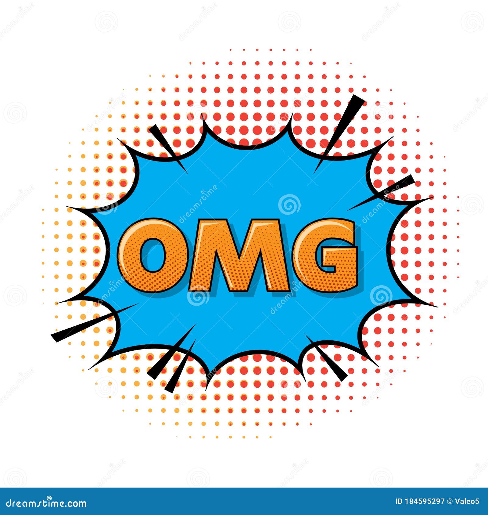 OMG Lettering. Comics Book Background. Colorful Halftone Pattern ...