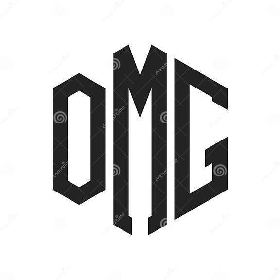 OMG Logo Design. Initial Letter OMG Monogram Logo Using Hexagon Shape ...