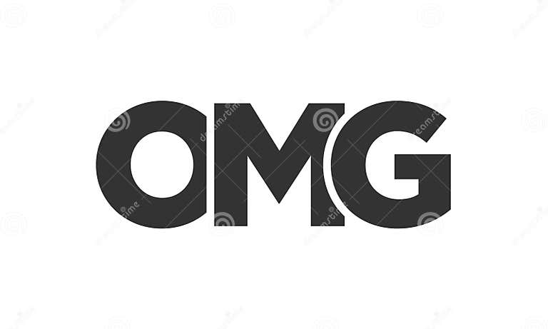 OMG Logo Design Template with Strong and Modern Bold Text. Initial ...