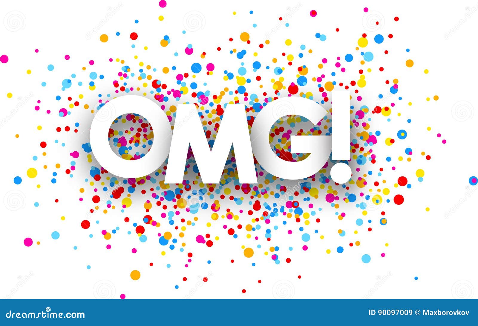 Omg paper banner. stock vector. Illustration of orange - 90097009