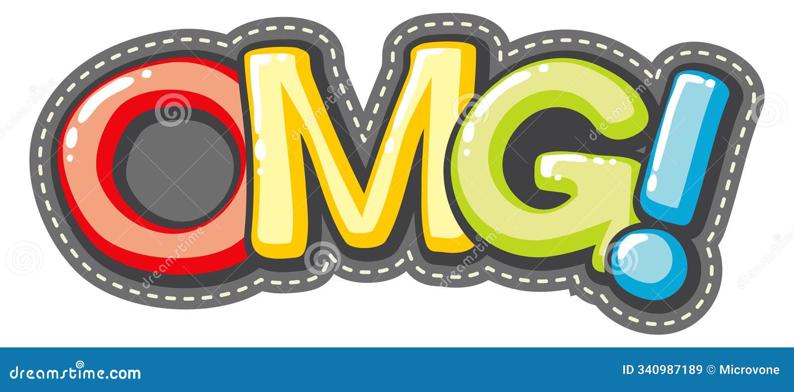 Omg Patch. Color Trendy Hipster Clothes Label Stock Illustration ...