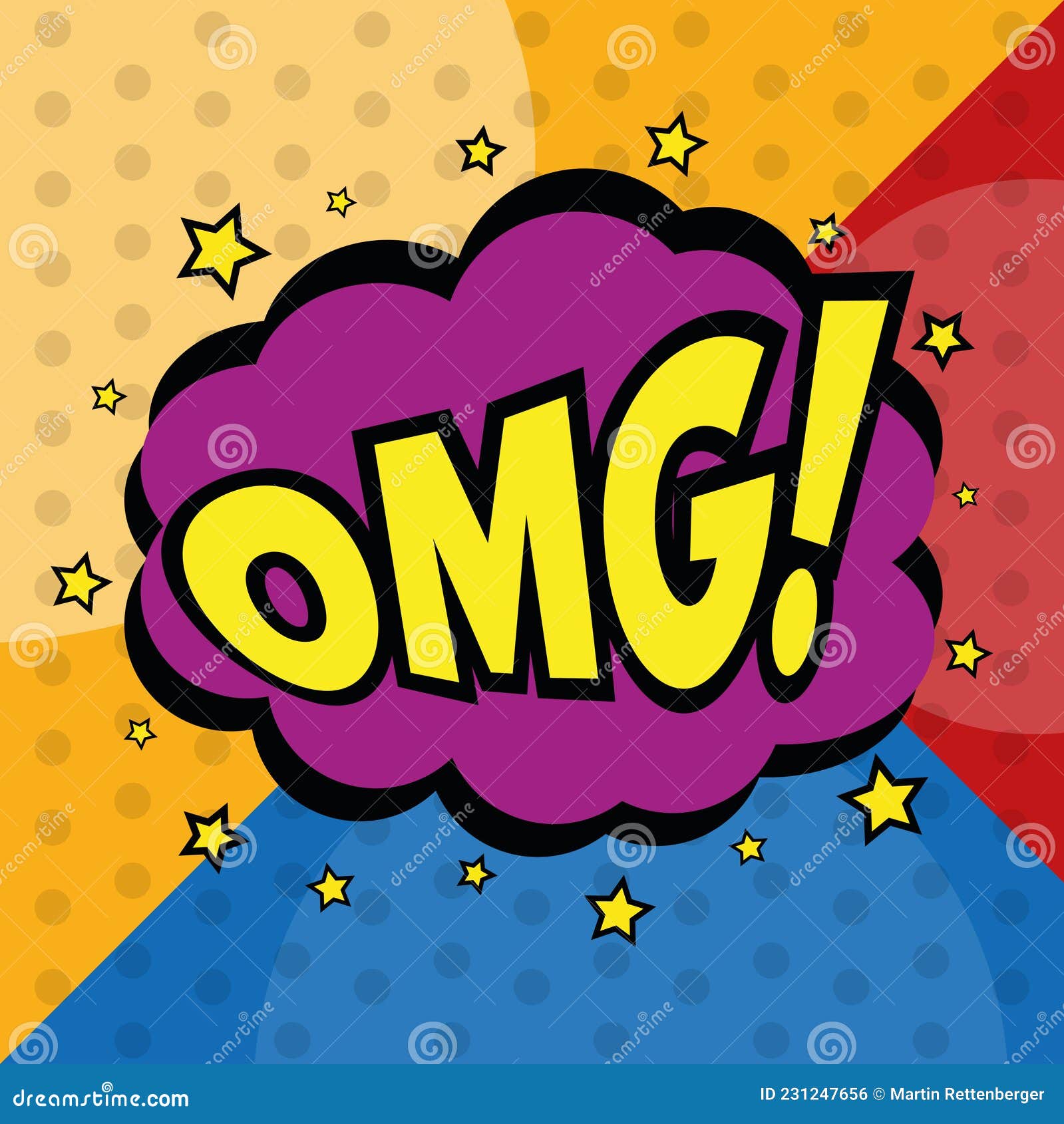 OMG Sign: Retro Look stock vector. Illustration of effect - 231247656
