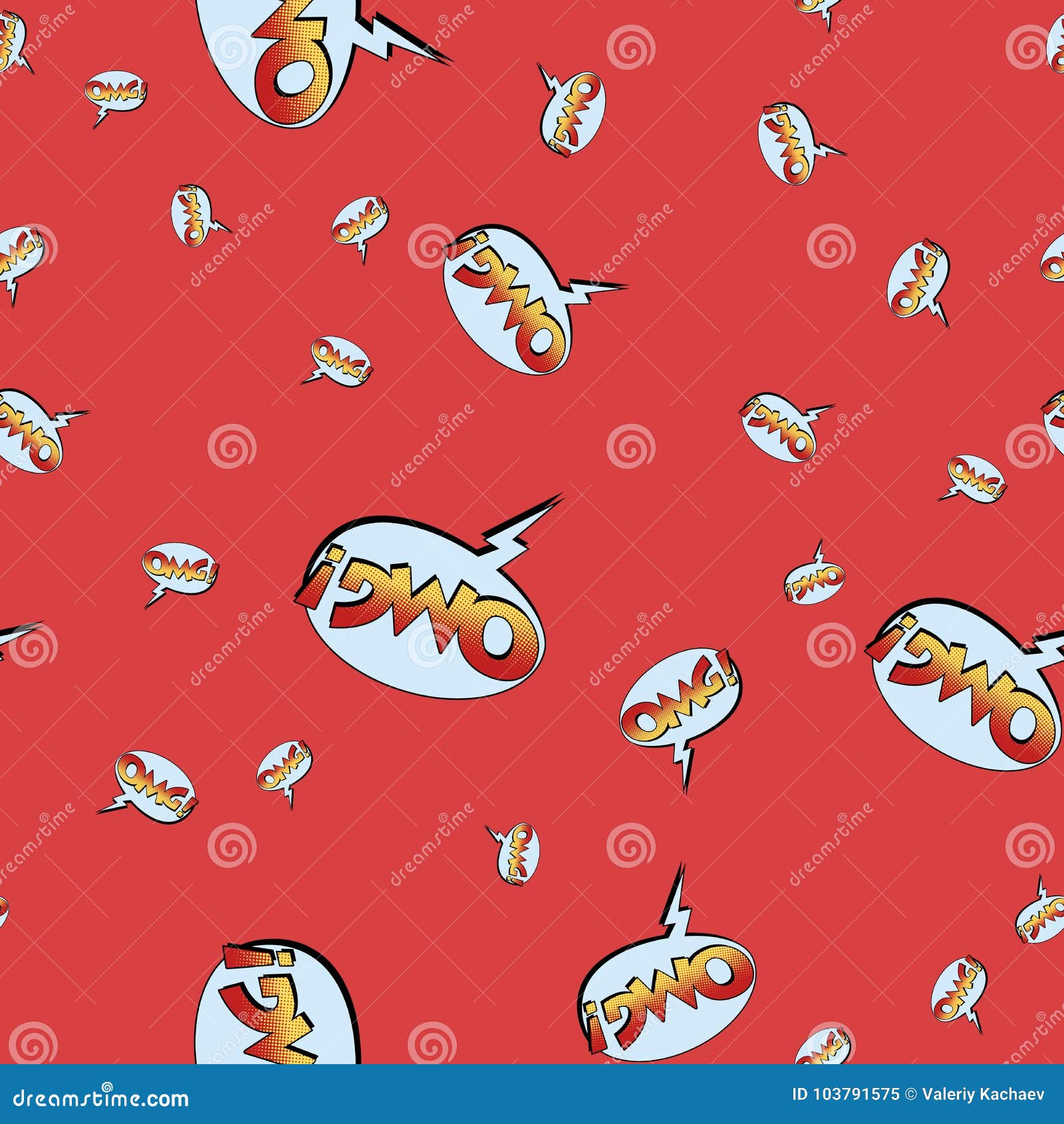 Omg seamless pattern stock vector. Illustration of cartoon - 103791575