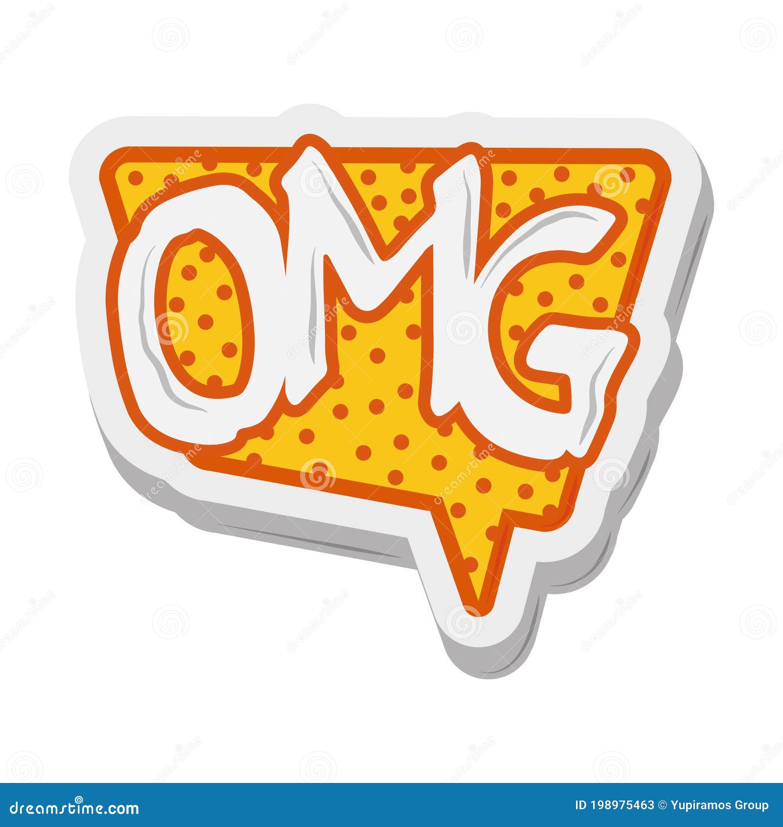 Omg Speech Bubble Comic Sticker Cartoon Design Stock Vector ...