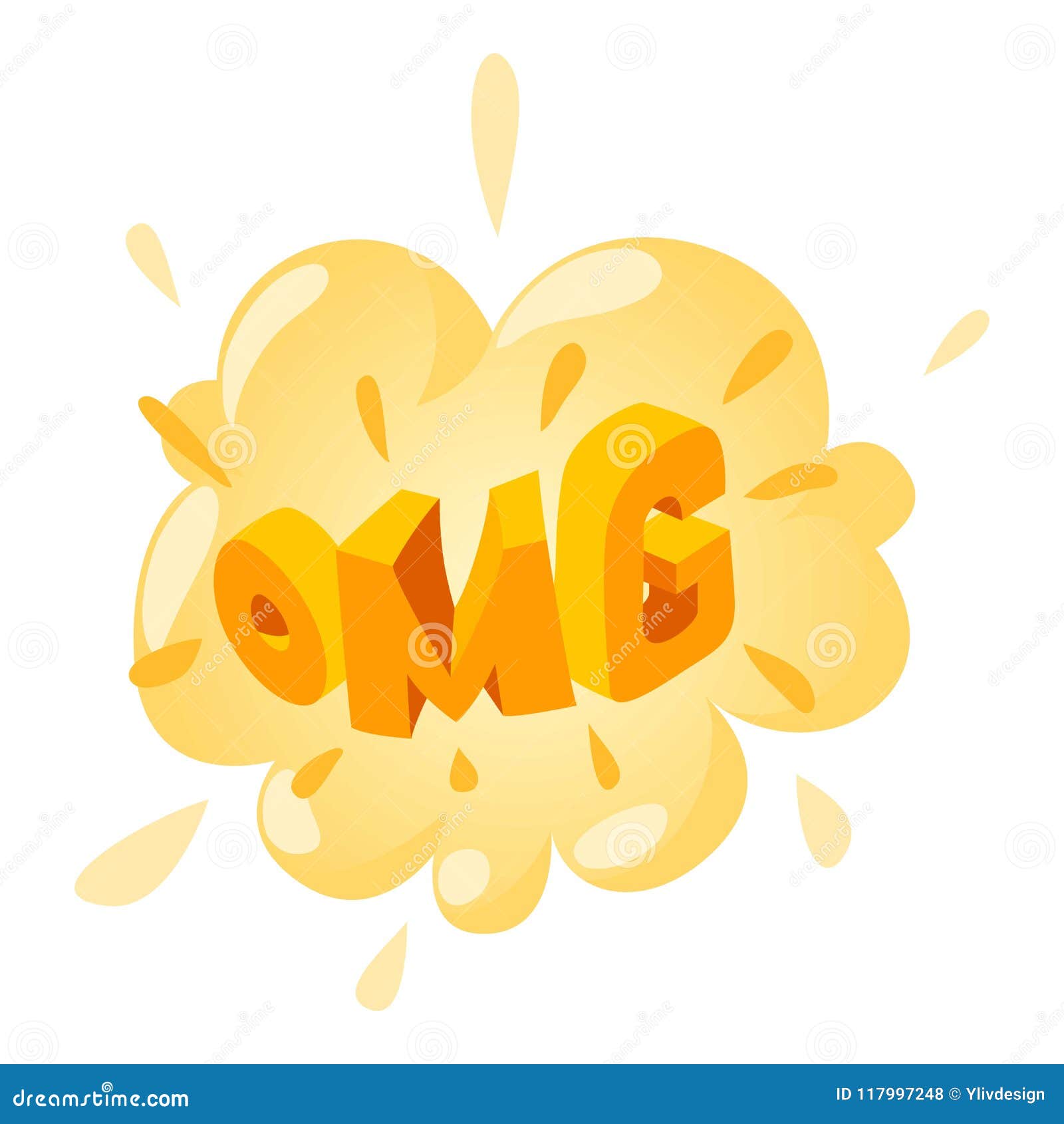 Omg Speech Bubble Icon, Isometric Style Stock Vector - Illustration of ...