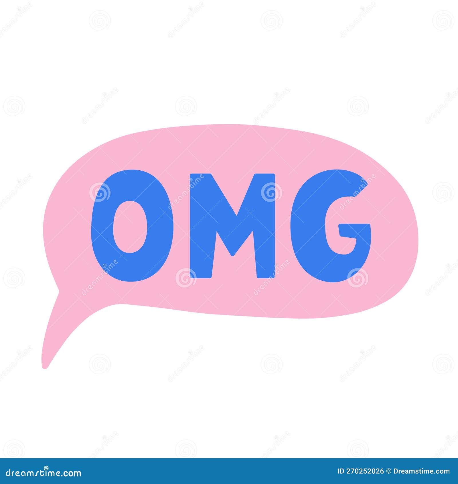 Omg in Speech Cloud, Comic Chat Sticker Stock Vector - Illustration of ...