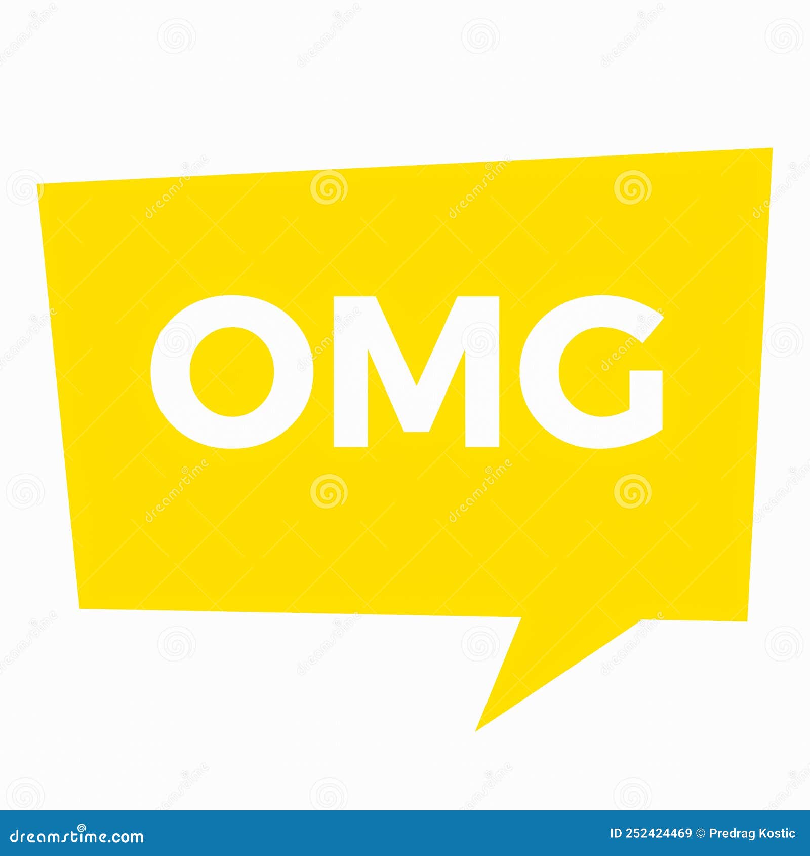 Omg sticker stock illustration. Illustration of comic - 252424469