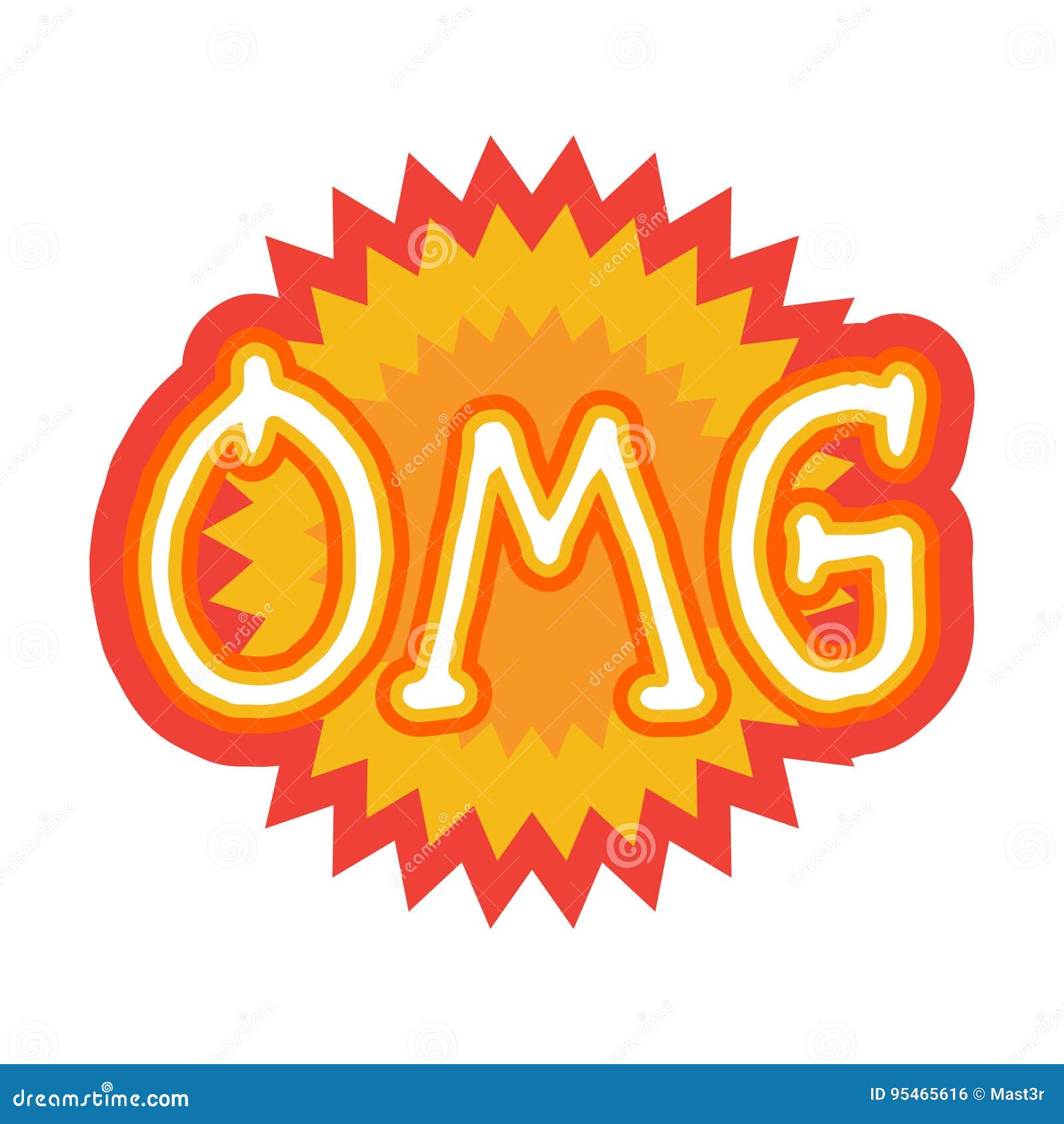 Omg Sticker Social Media Network Message Badges Design Stock Vector ...