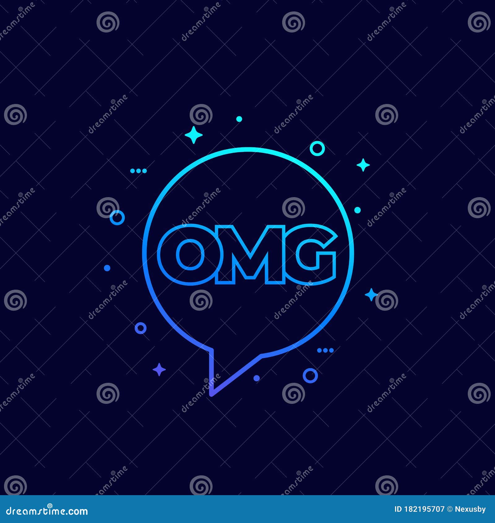 OMG Text in Speech Bubble, Vector Stock Illustration - Illustration of ...