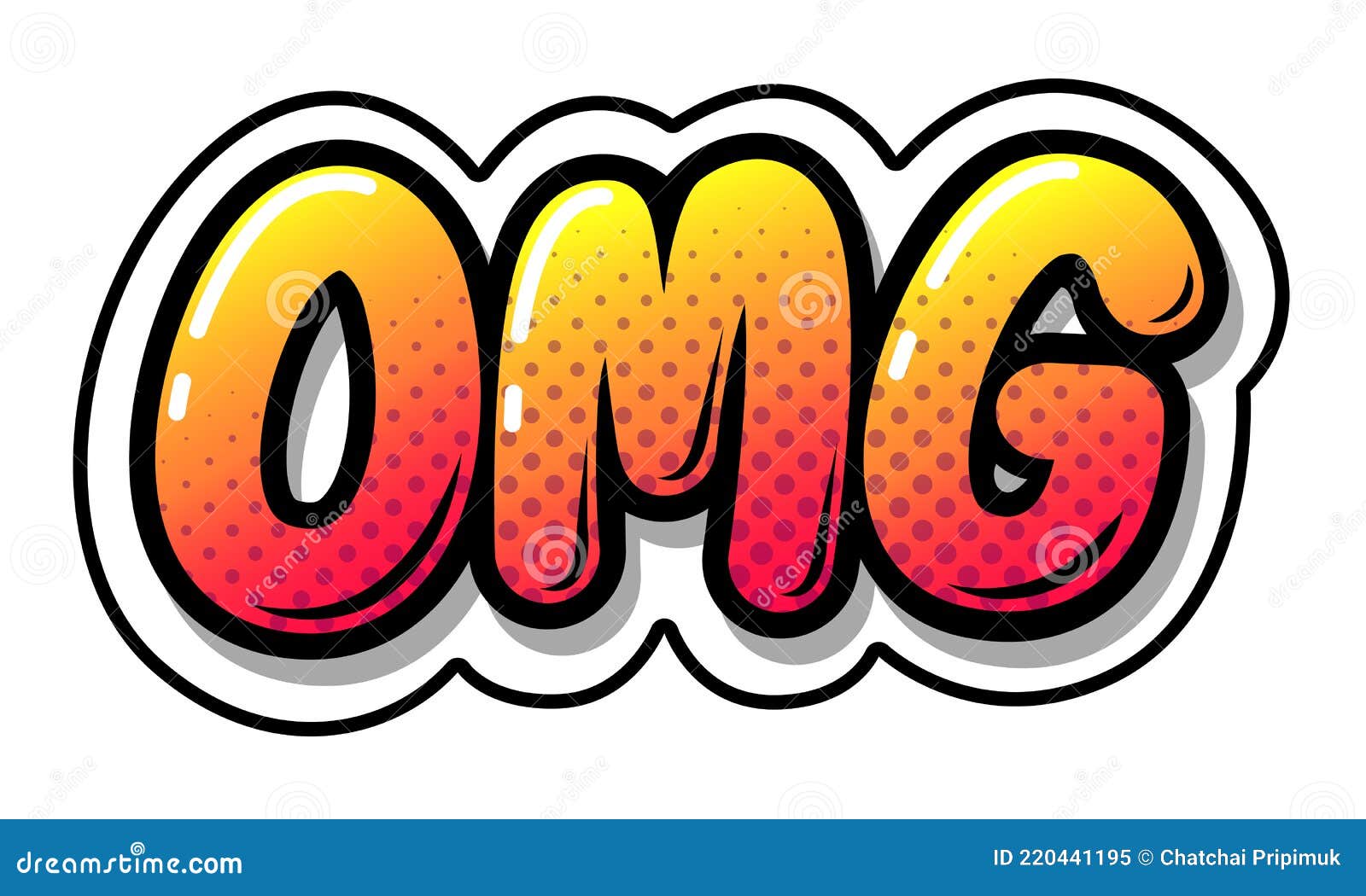Omg Typography Comics Style Stock Vector - Illustration of typography ...