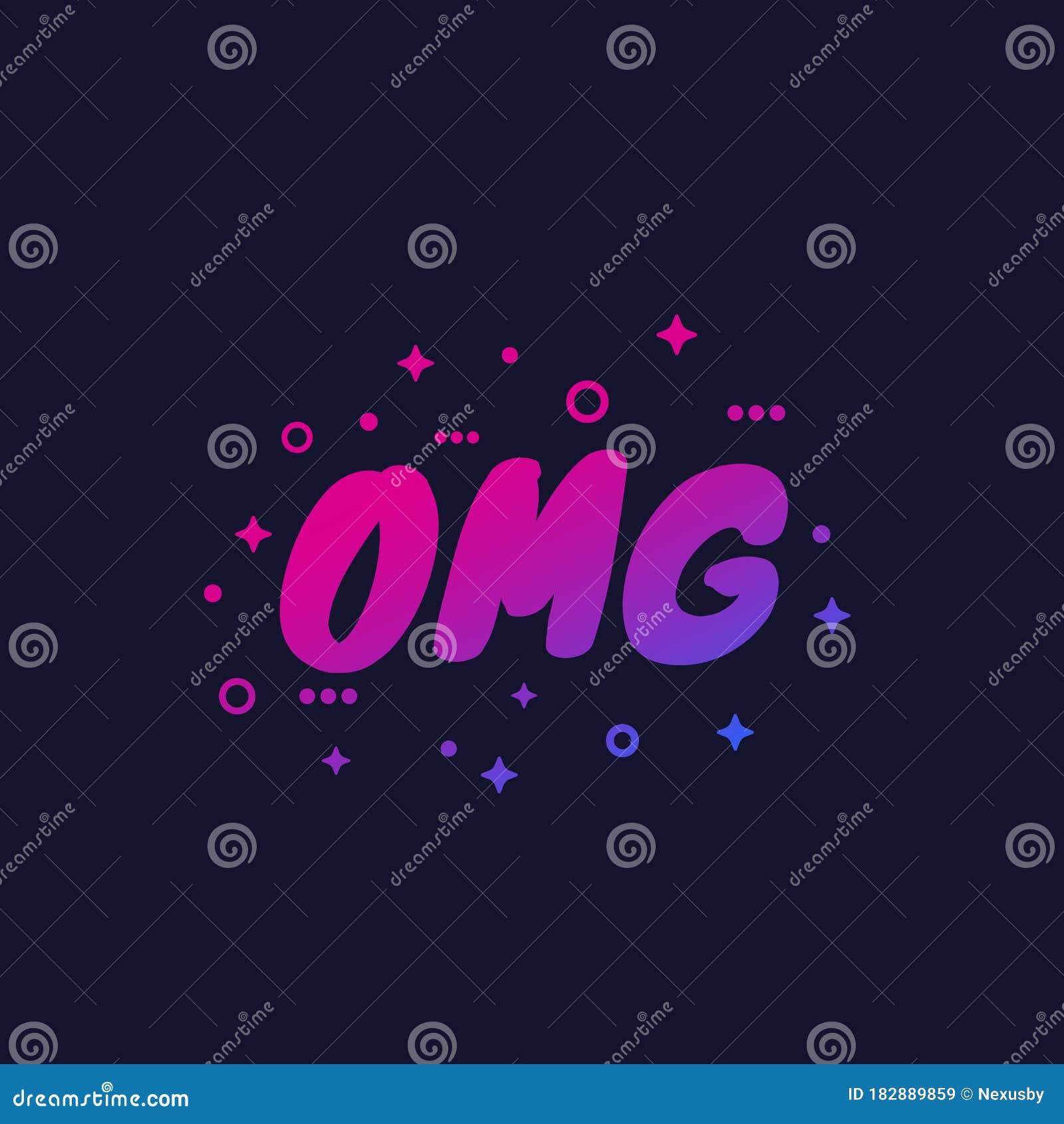 OMG, vector graphic stock vector. Illustration of shirt - 182889859