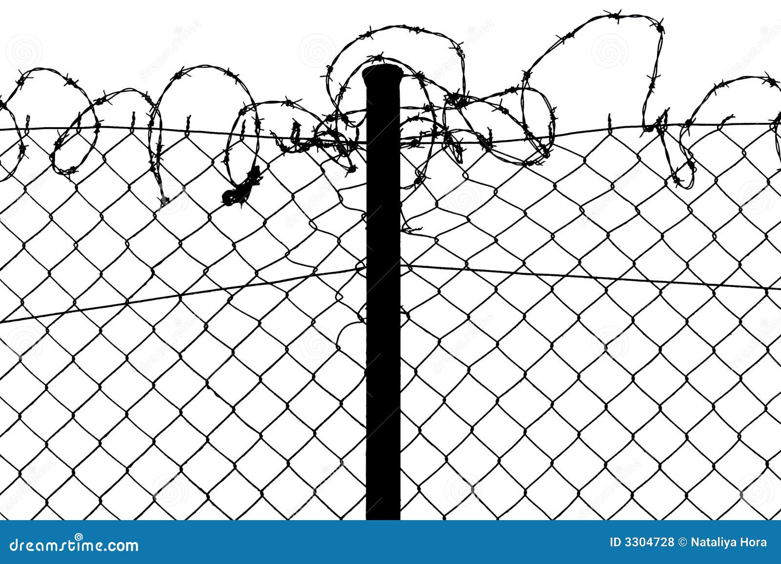 Omheining met prikkeldraad vector illustratie. Illustration of ...