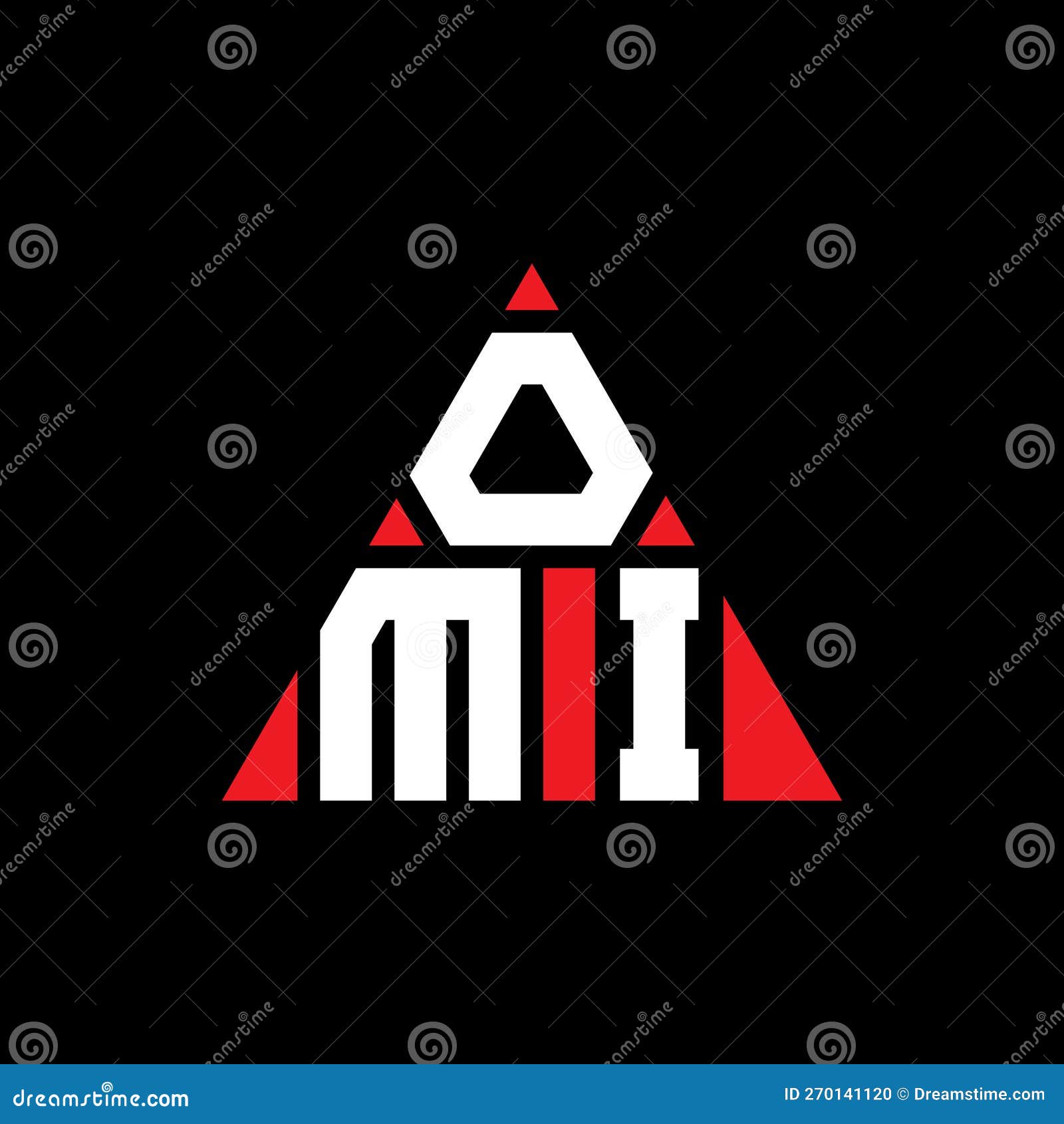 OMI Triangle Letter Logo Design with Triangle Shape. OMI Triangle Logo ...