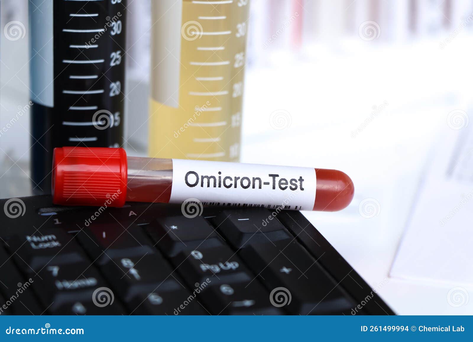 Omicron Test To Look for Abnormalities from Blood Stock Photo - Image ...