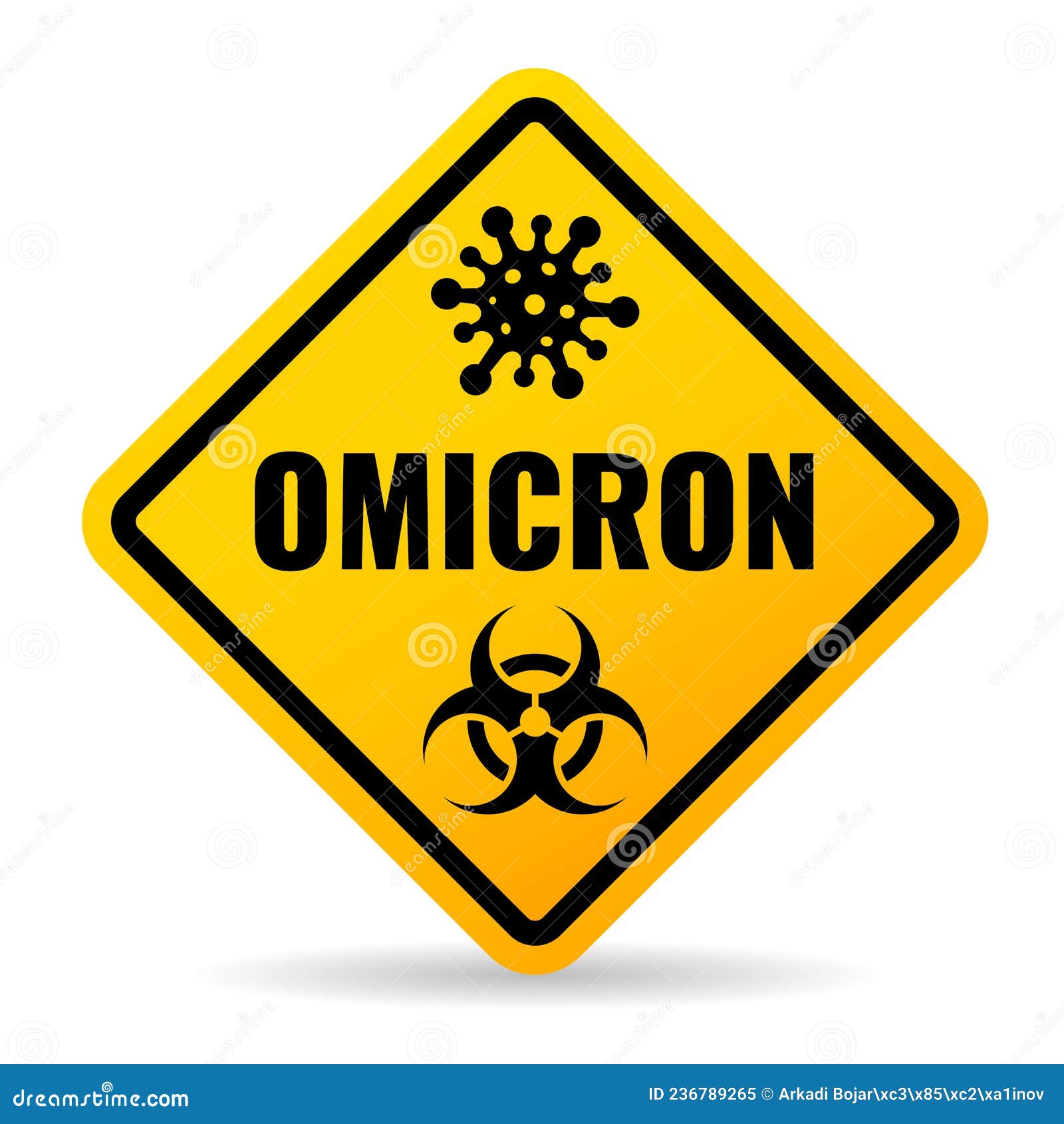 Omicron Virus Sign, Covid New Variant Stock Vector - Illustration of ...