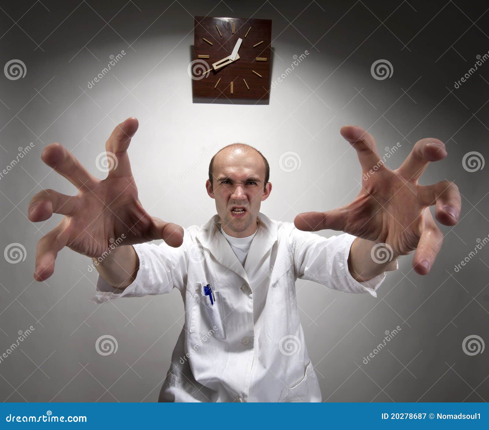 Ominous angry doctor stock image. Image of mystery, long - 20278687