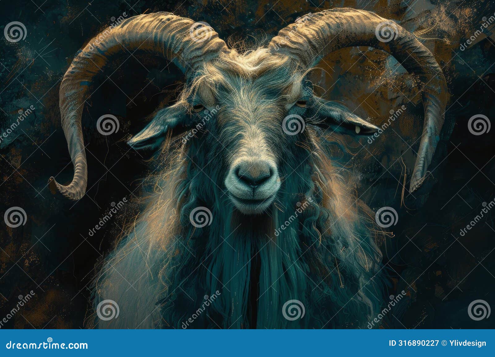 Ominous Bathomet Goat. Generate Ai Stock Illustration - Illustration of ...