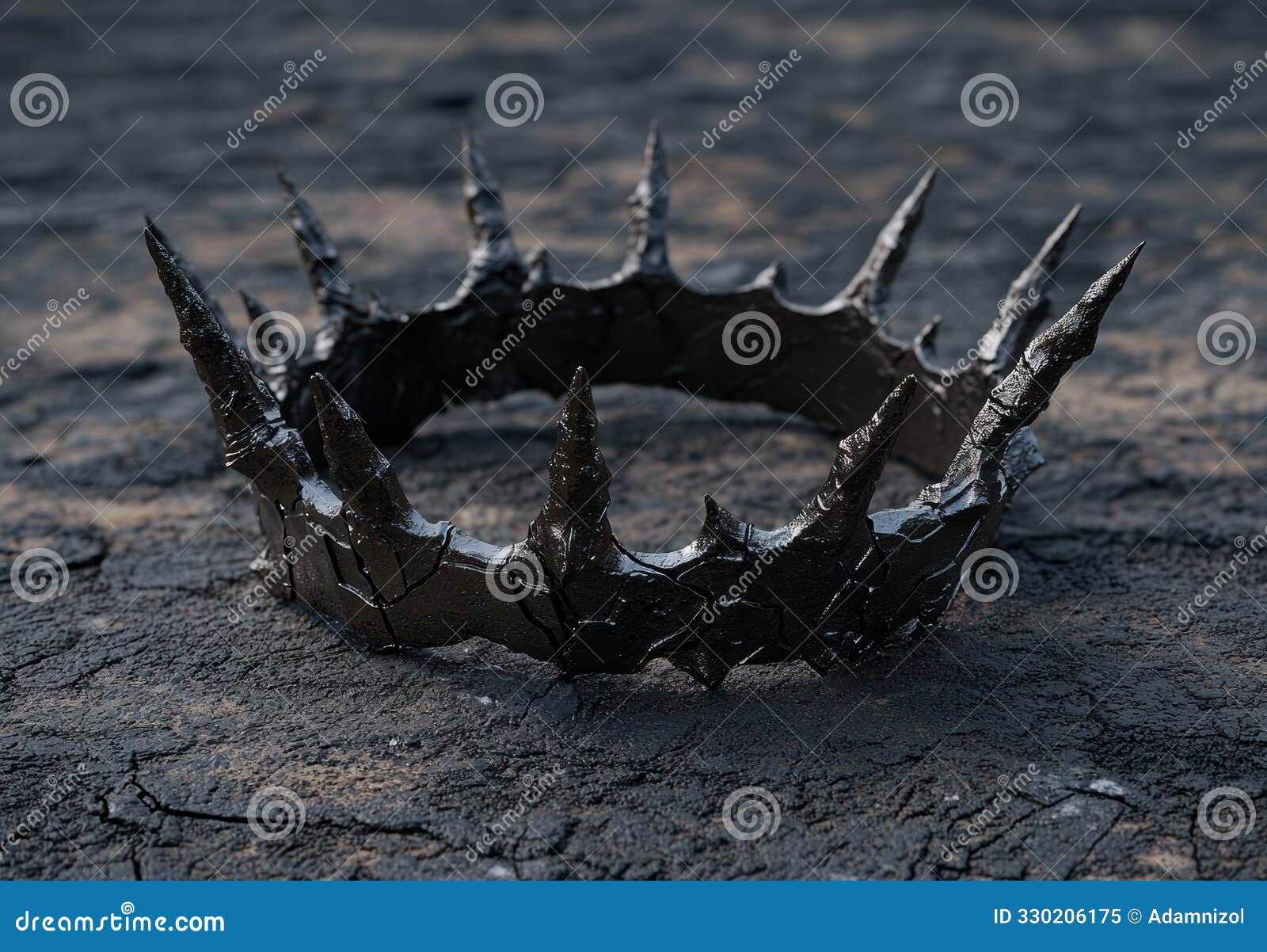 Ominous Black Crown of Thorns Stock Illustration - Illustration of ...