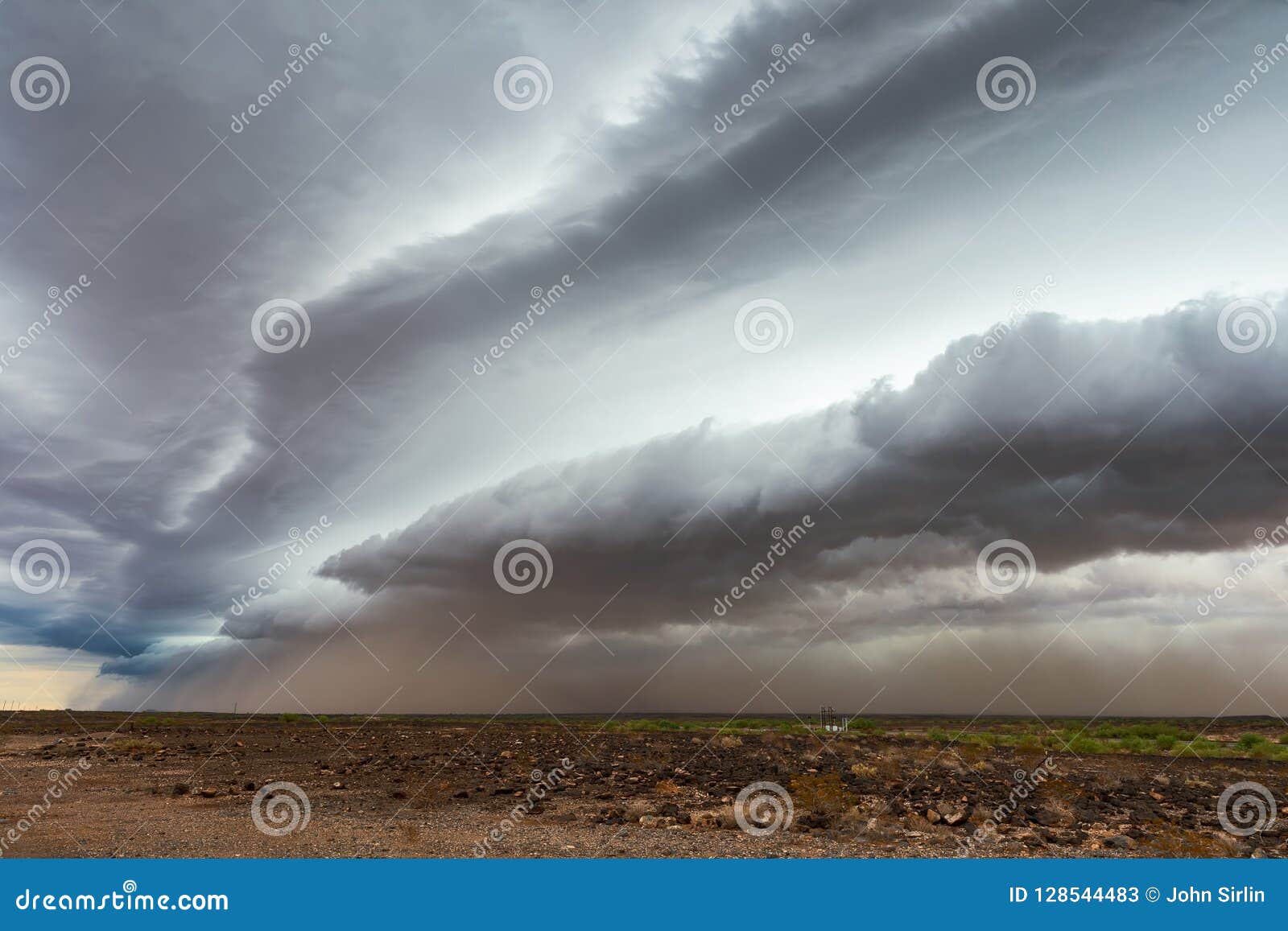 Ominous Dark Clouds and Dust Storm Stock Image - Image of horizon ...