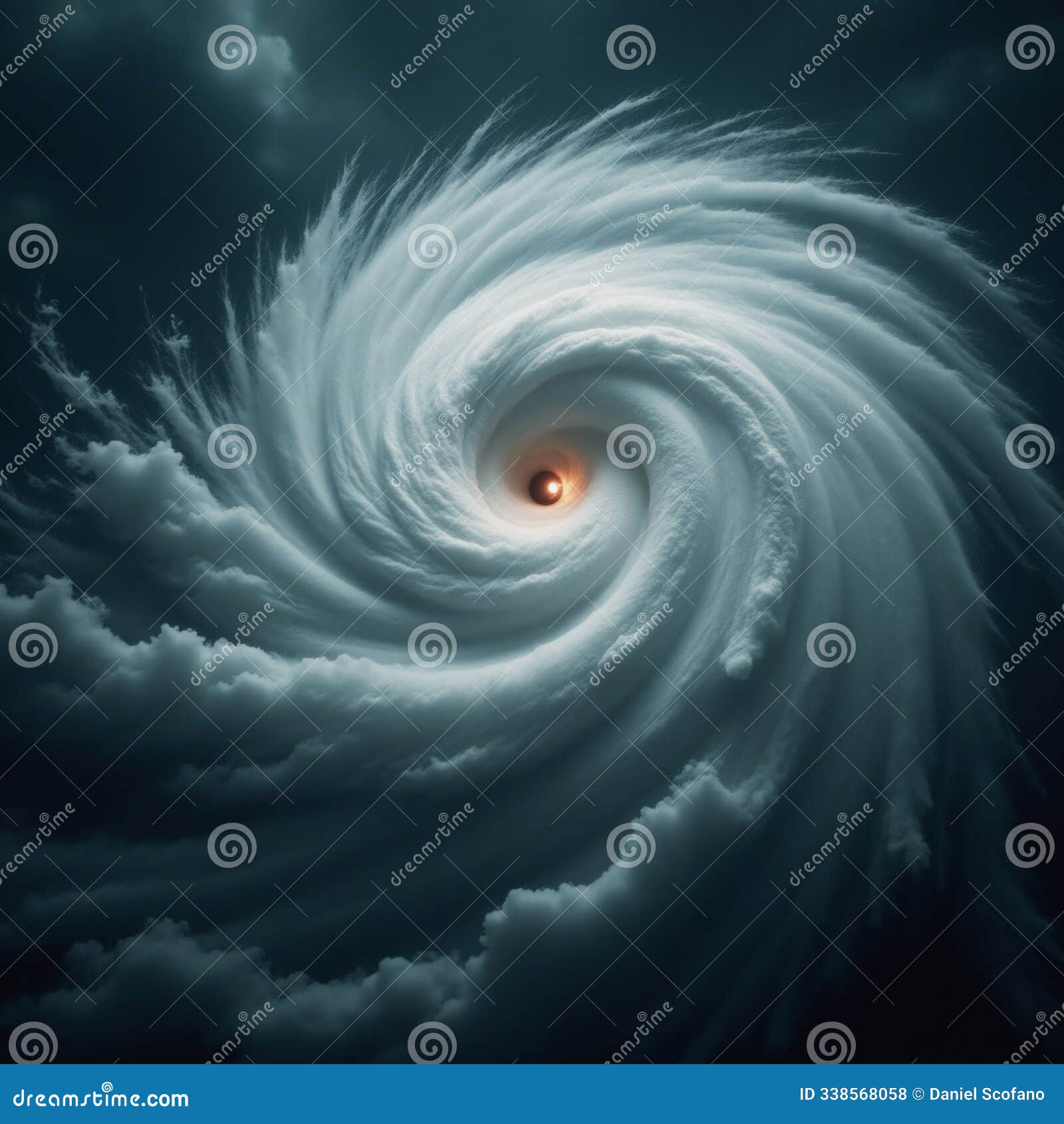 Ominous Hurricane Symbol within Dark Brooding Storm Clouds Stock ...