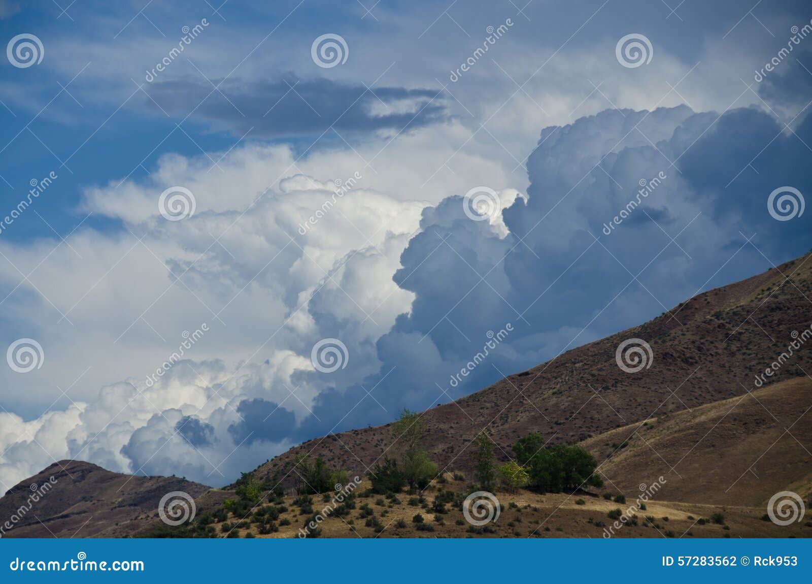 Ominous Storm Clouds Descending on Hells Canyon Stock Photo - Image of ...