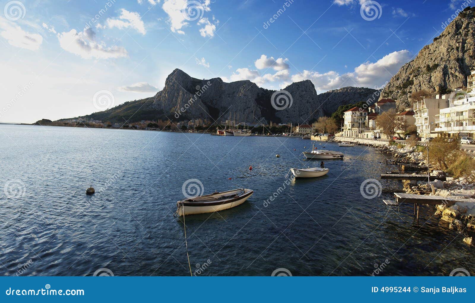 Omis stock photo. Image of adriatic, aerial, brochure - 4995244