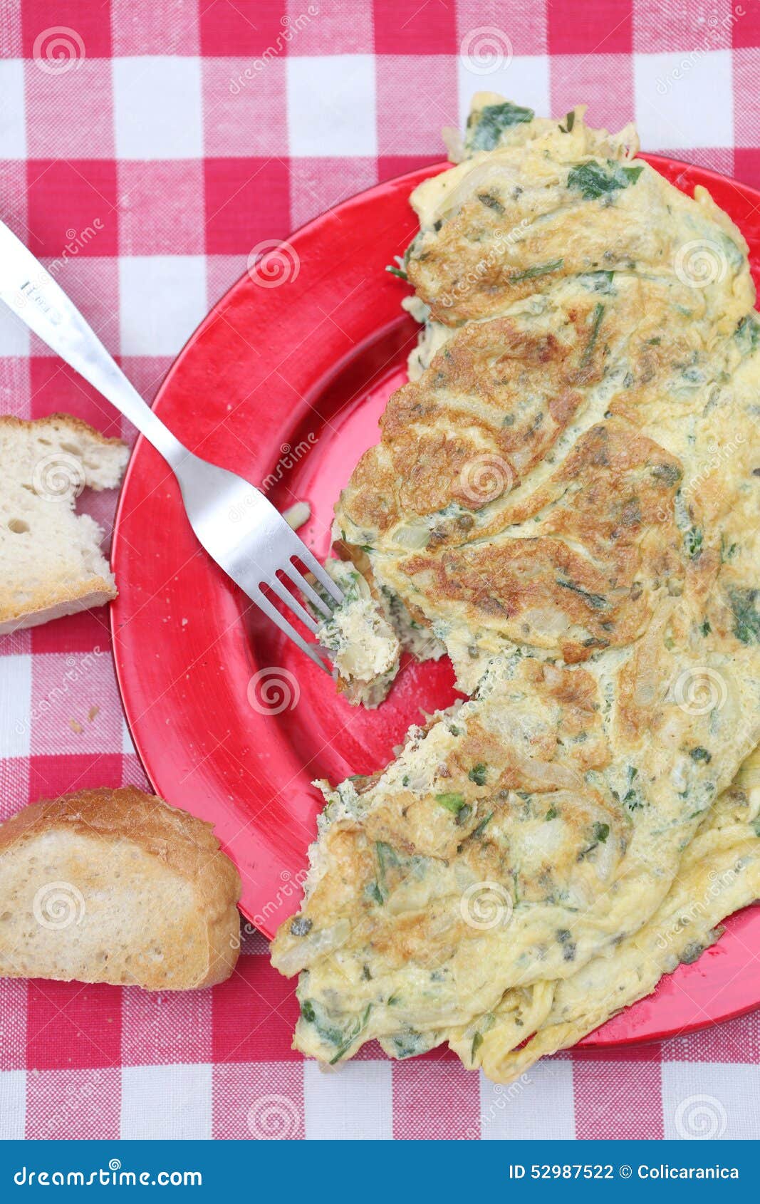 Omlette in a plate stock photo. Image of omlet, taste - 52987522