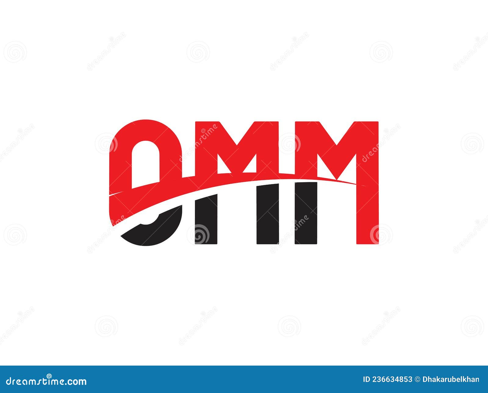 OMM Letter Initial Logo Design Vector Illustration Stock Vector ...
