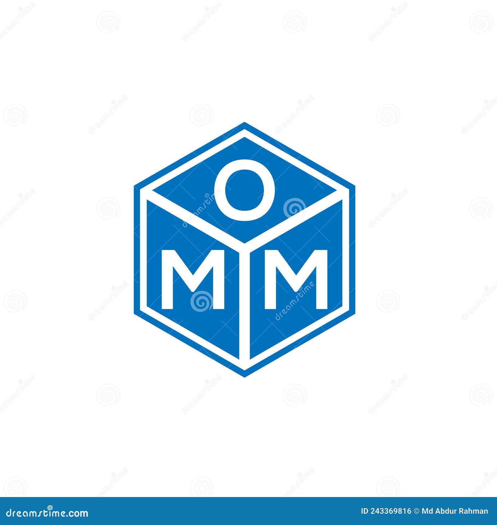 OMM Letter Logo Design on Black Background. OMM Creative Initials ...