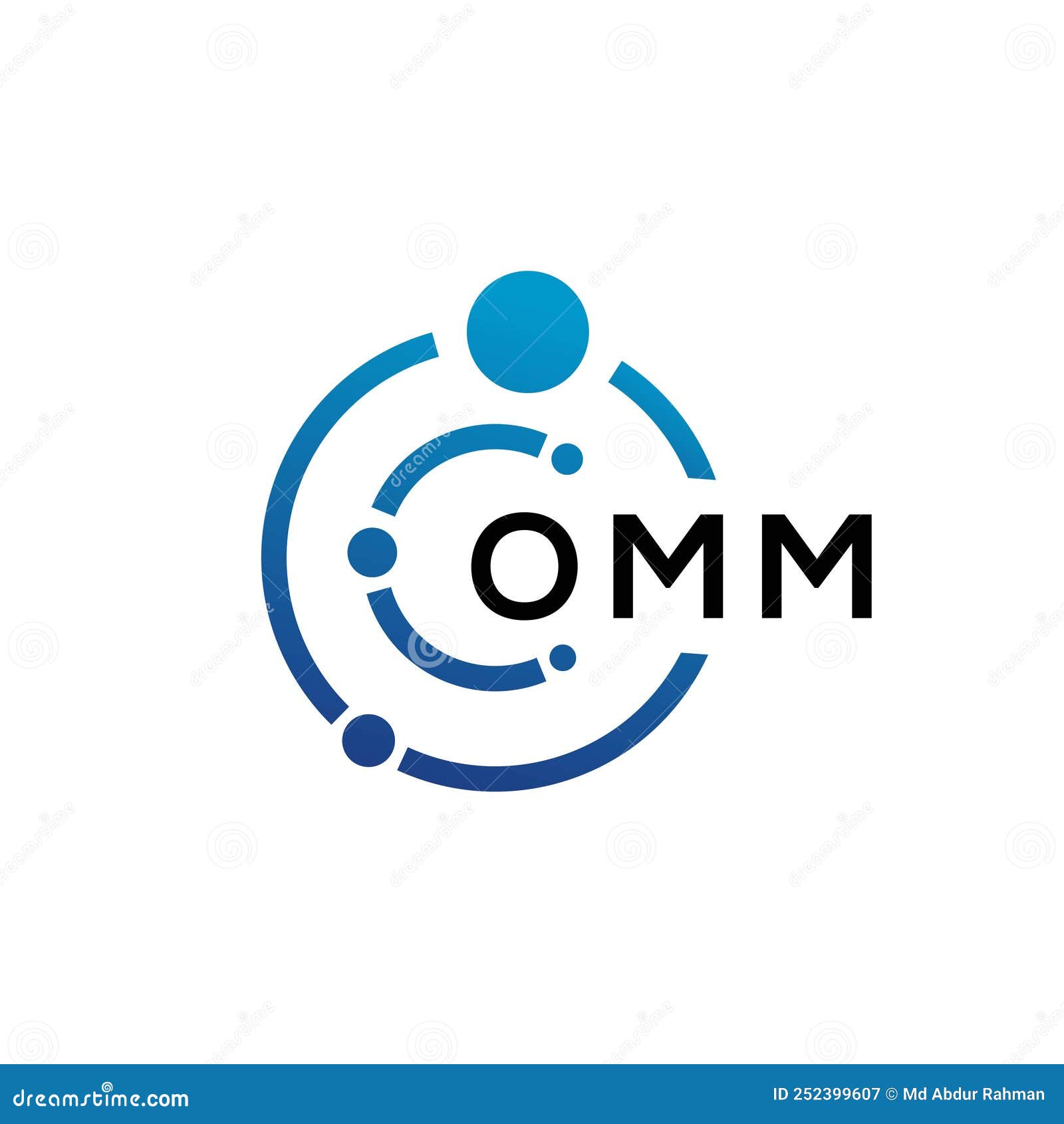 OMM Letter Technology Logo Design On White Background. OMM Creative ...