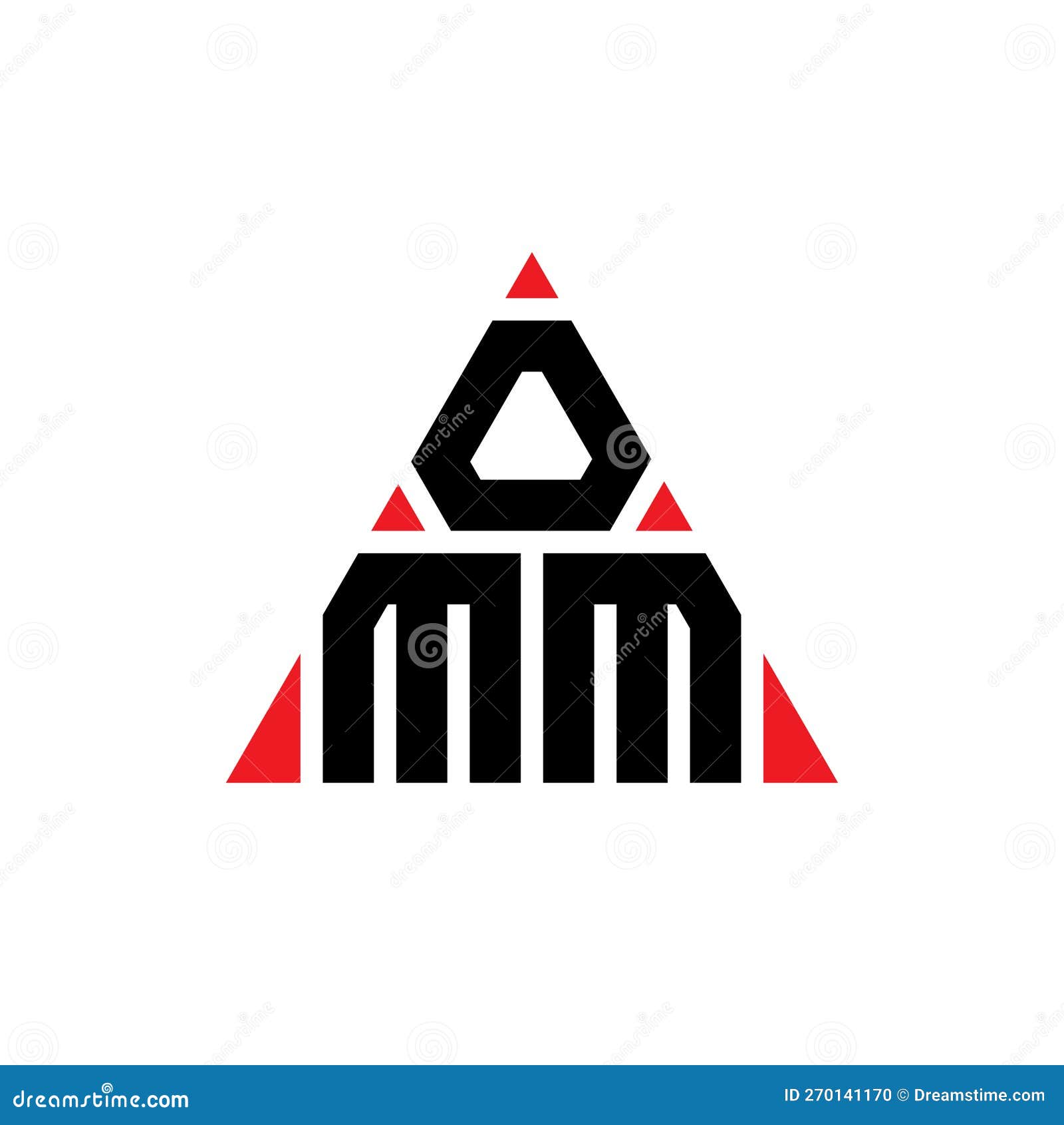 OMM Triangle Letter Logo Design with Triangle Shape. OMM Triangle Logo ...