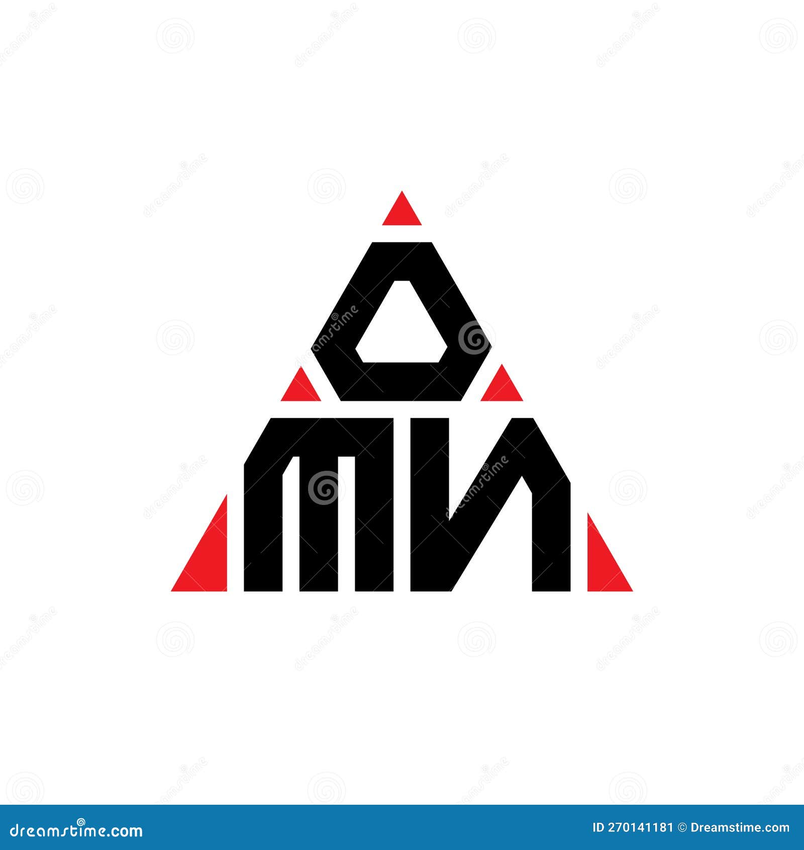 OMN Triangle Letter Logo Design with Triangle Shape. OMN Triangle Logo ...