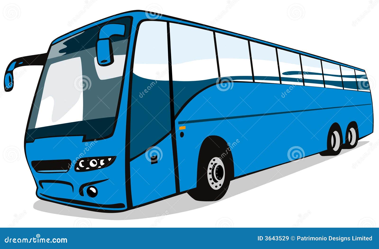 Omnibus azul del coche ilustración del vector. Ilustración de ...