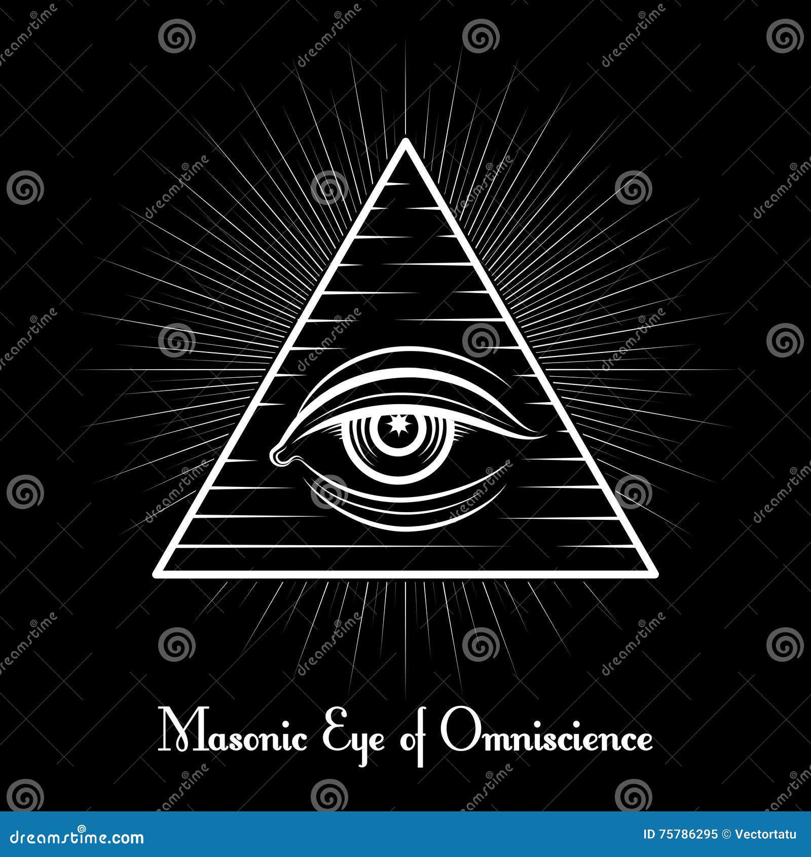 Omniscience All Seeing Eye Symbol Stock Vector - Illustration of logo ...