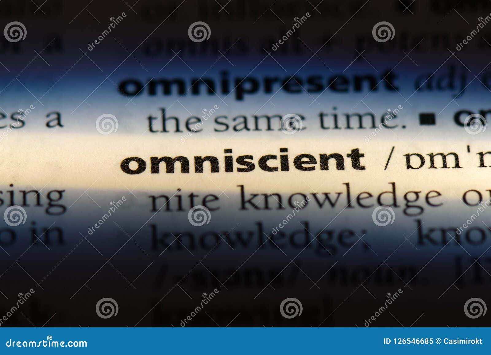 Omniscient stock image. Image of dictionary, omniscient - 126546685