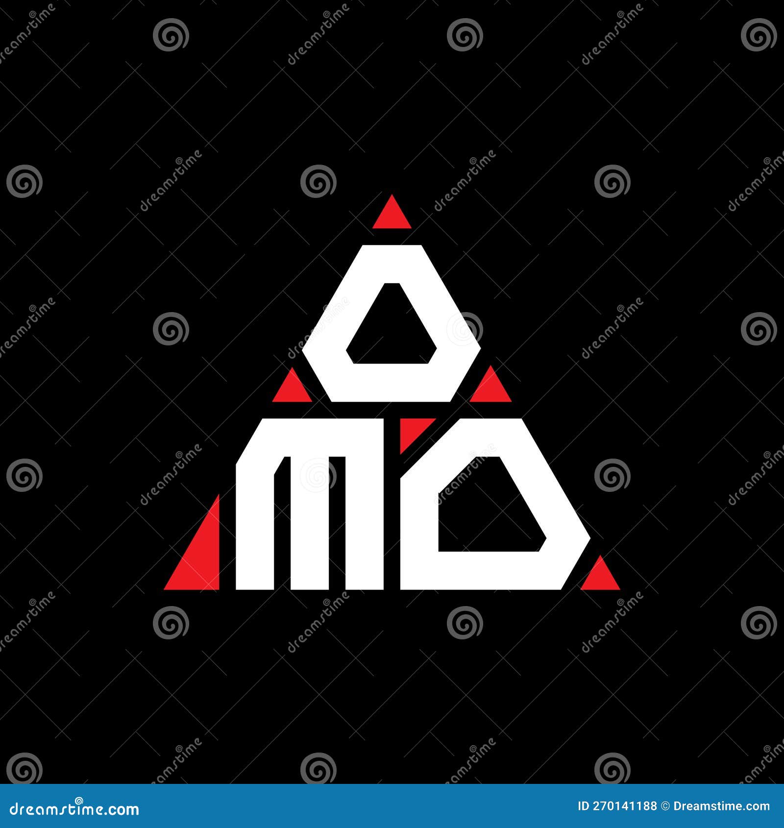 OMO Triangle Letter Logo Design with Triangle Shape. OMO Triangle Logo ...