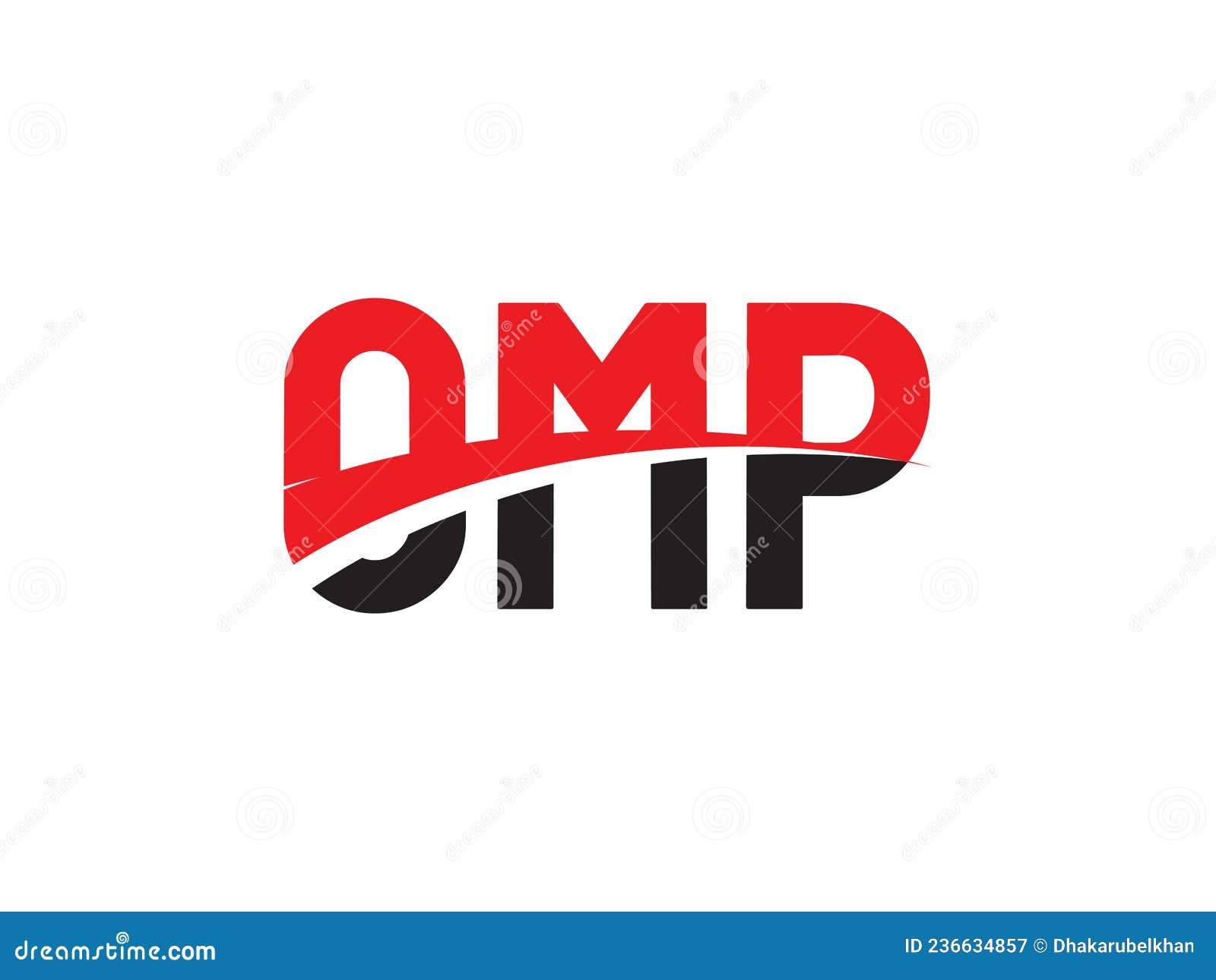 OMP Letter Initial Logo Design Vector Illustration Stock Vector ...