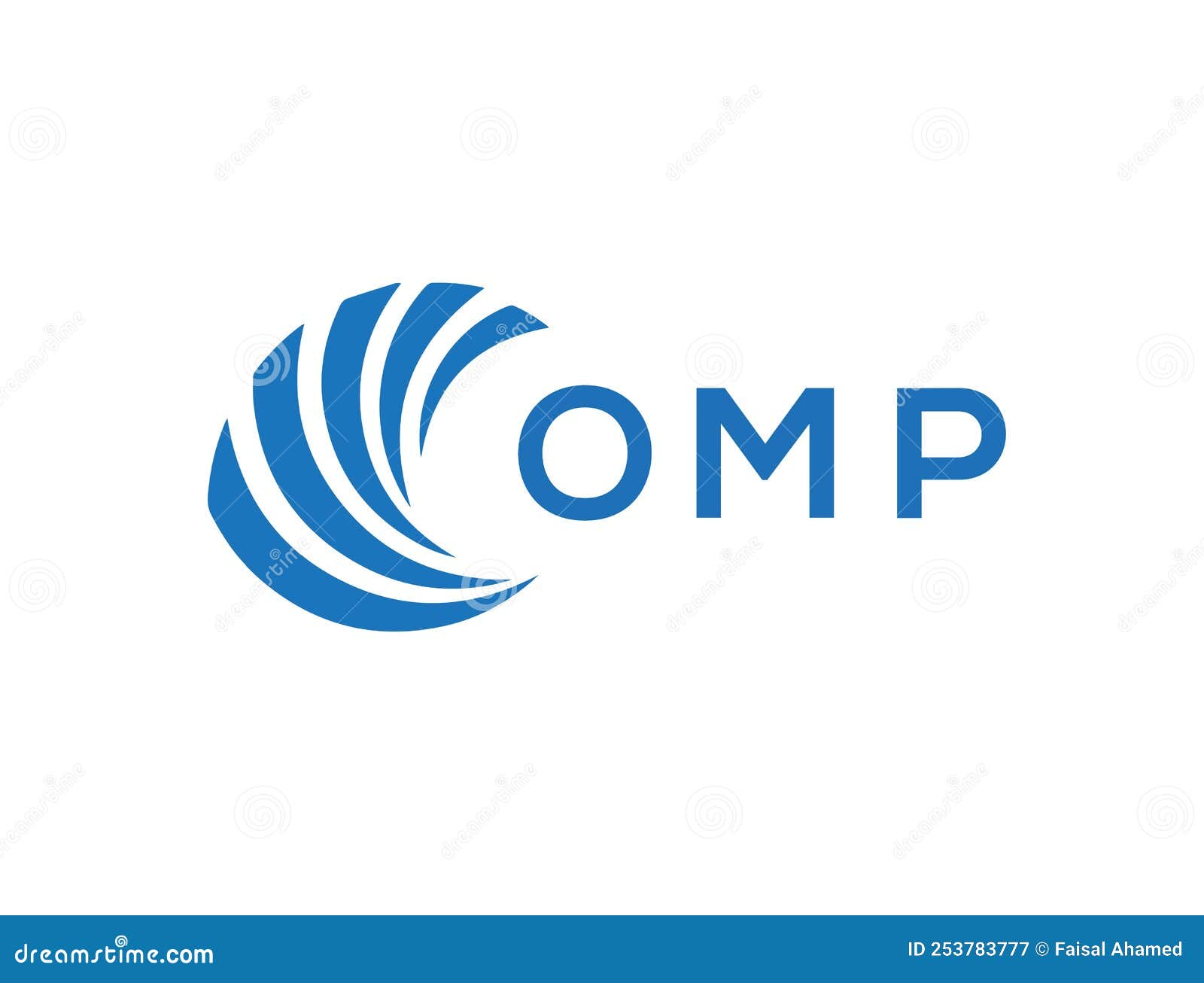 OMP Letter Logo Design on White Background. OMP Creative Circle Letter ...
