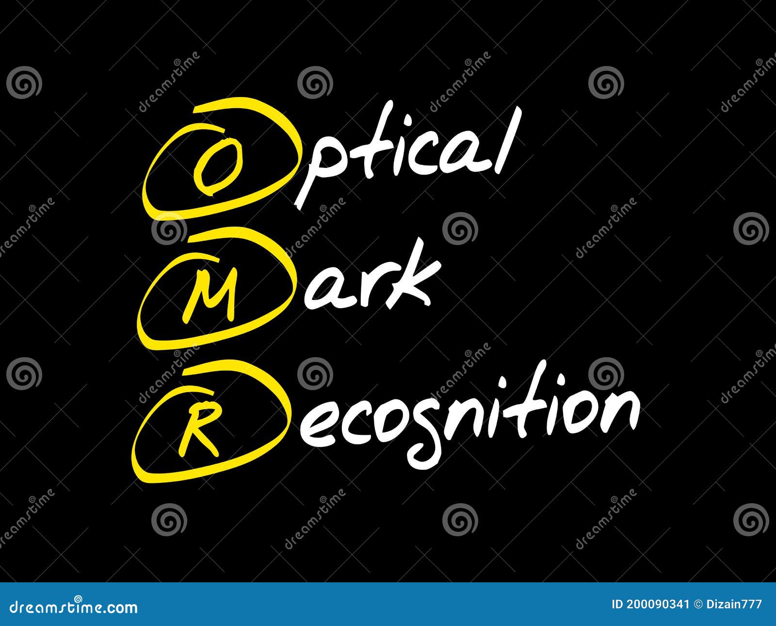 OMR Optical Mark Recognition Stock Illustration - Illustration of ...