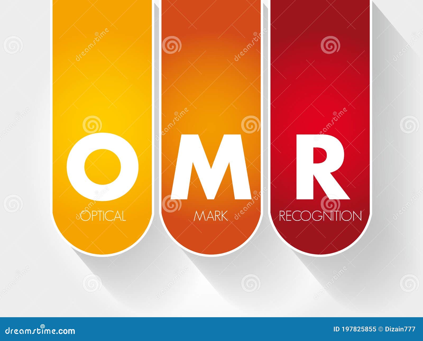 OMR - Optical Mark Recognition Acronym Stock Illustration ...