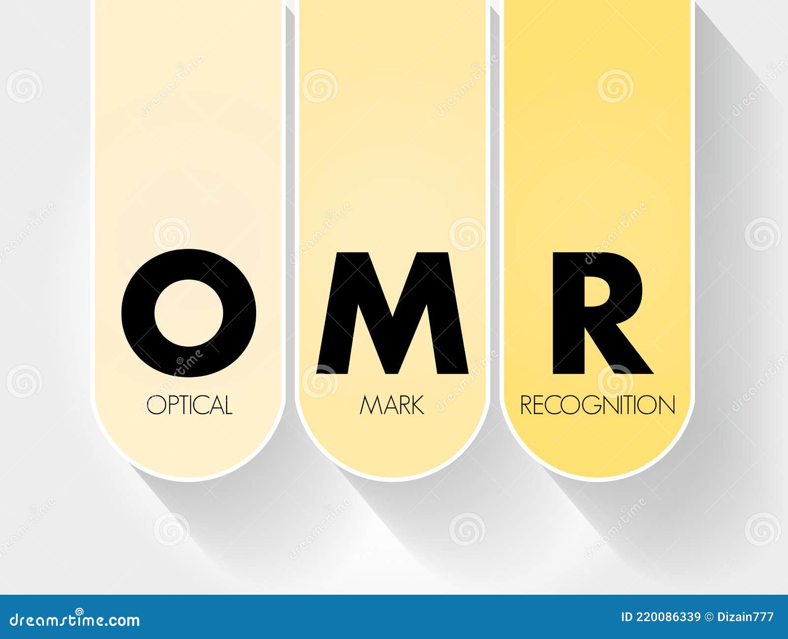 OMR - Optical Mark Recognition Acronym, Technology Concept Background ... OMR - Optical Mark Recognition Acronym, Technology Concept Background ...