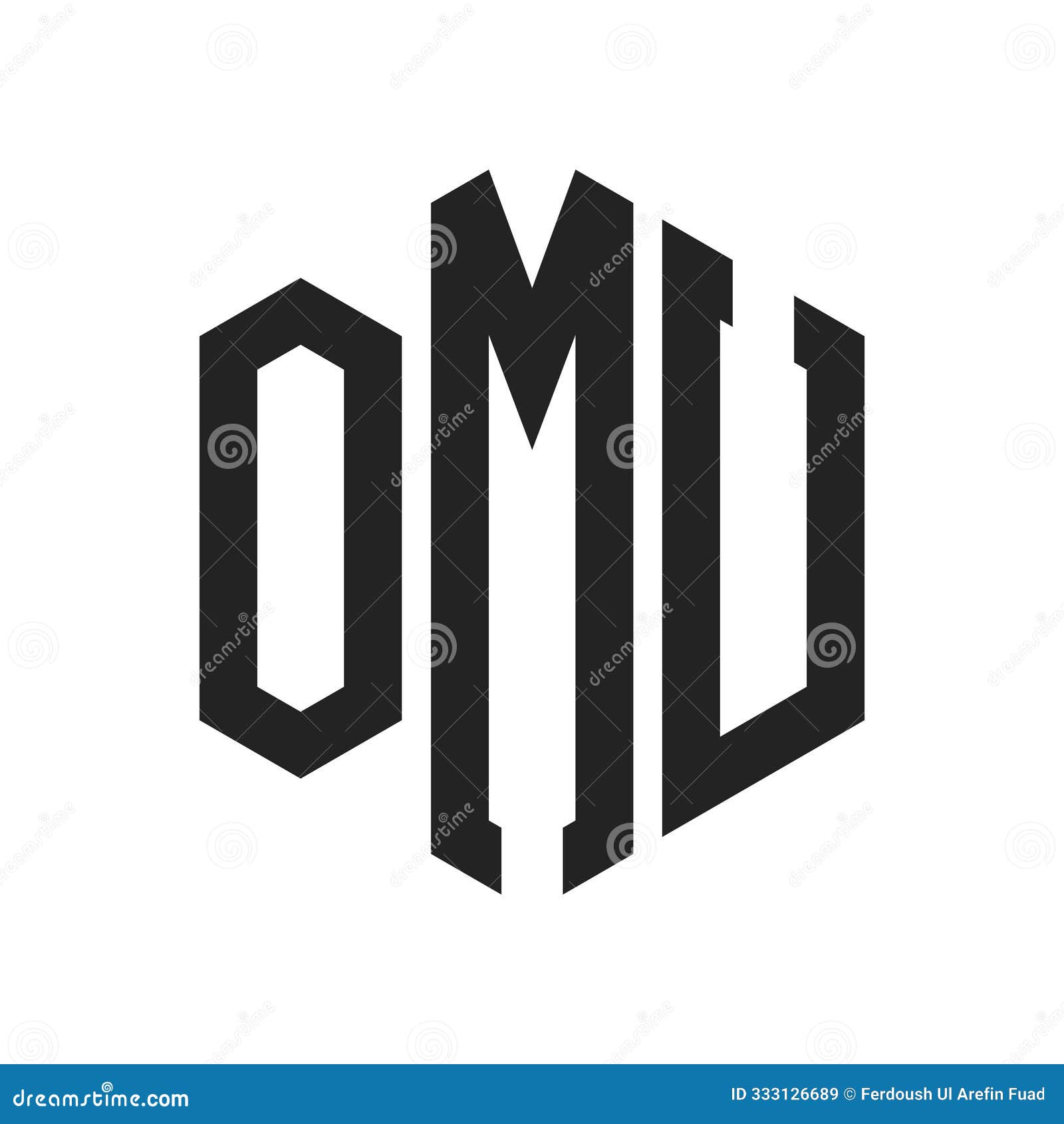OMU Logo Design. Initial Letter OMU Monogram Logo Using Hexagon Shape ...