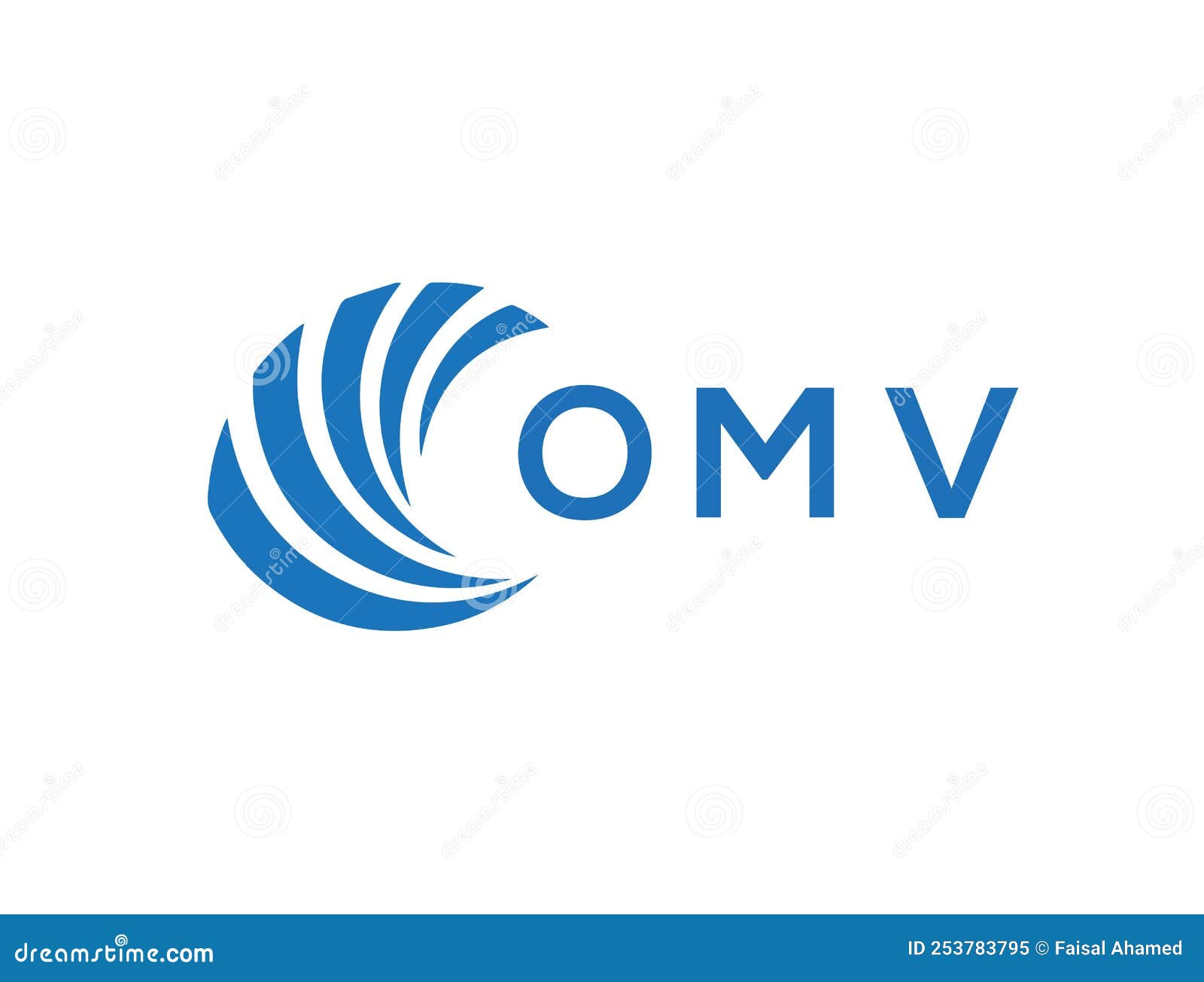 OMV Letter Logo Design on White Background. OMV Creative Circle Letter ...