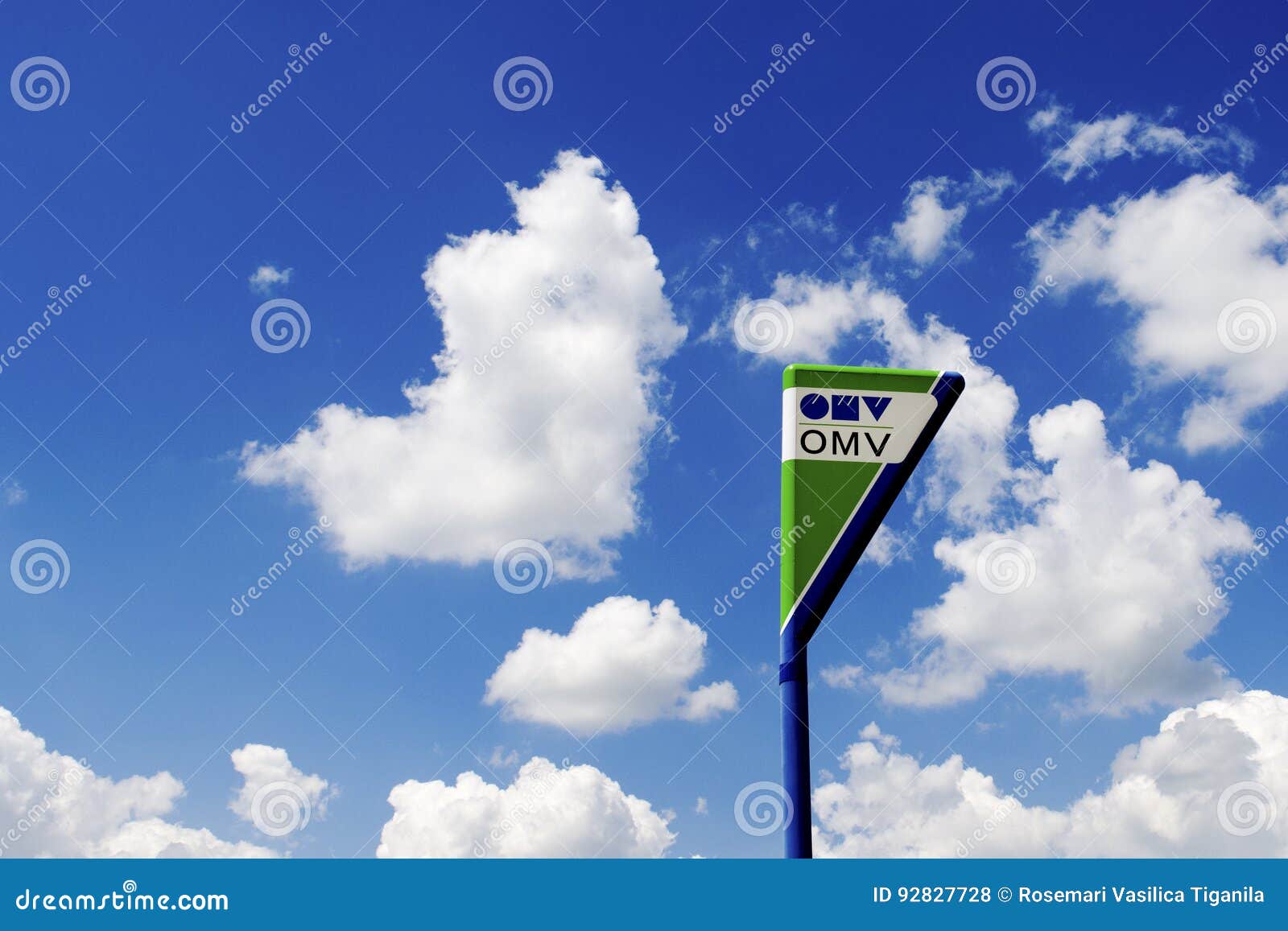 OMV sign editorial stock photo. Image of shape, blue - 92827728