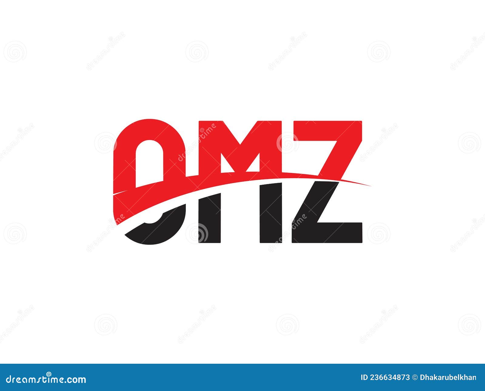 OMZ Letter Initial Logo Design Vector Illustration Stock Vector ...