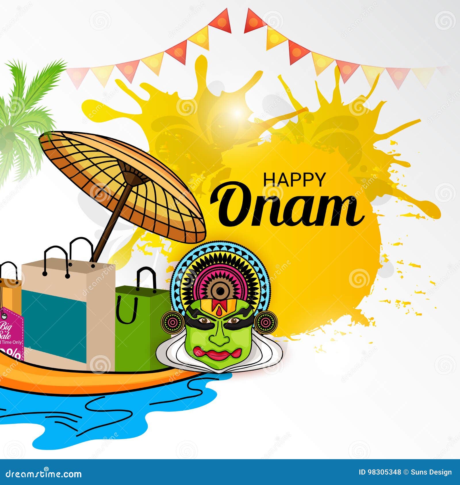 Onam иллюстрация штока. иллюстрации насчитывающей торжество - 98305348